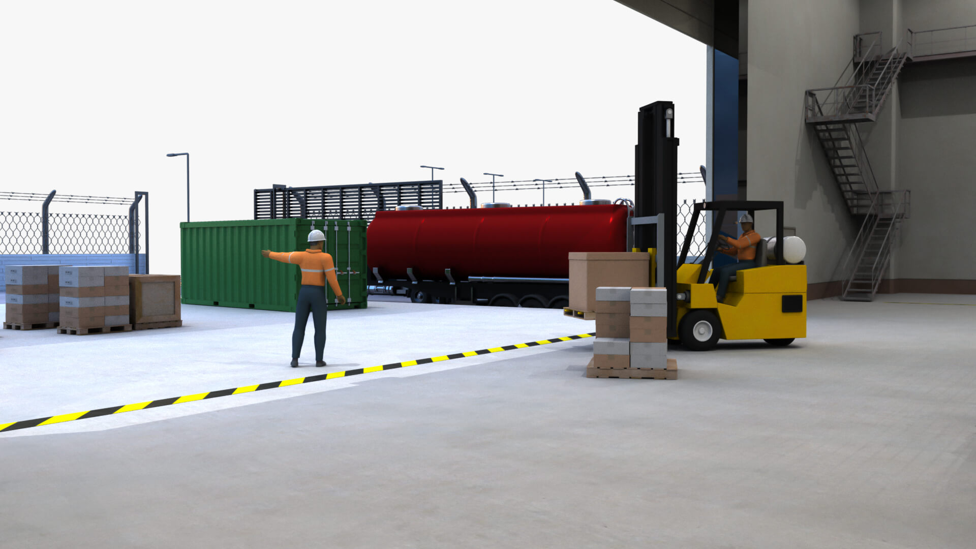 Warehouse Industrial Factory - 3D Model by Meraz99