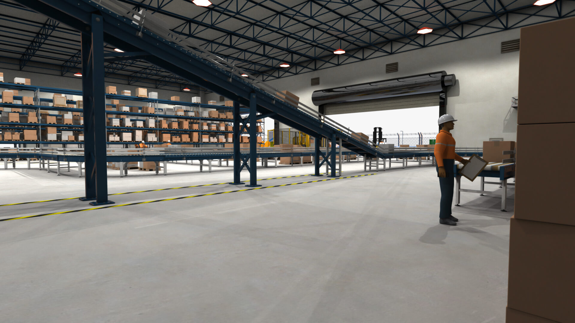 Warehouse Industrial Factory - 3D Model by Meraz99