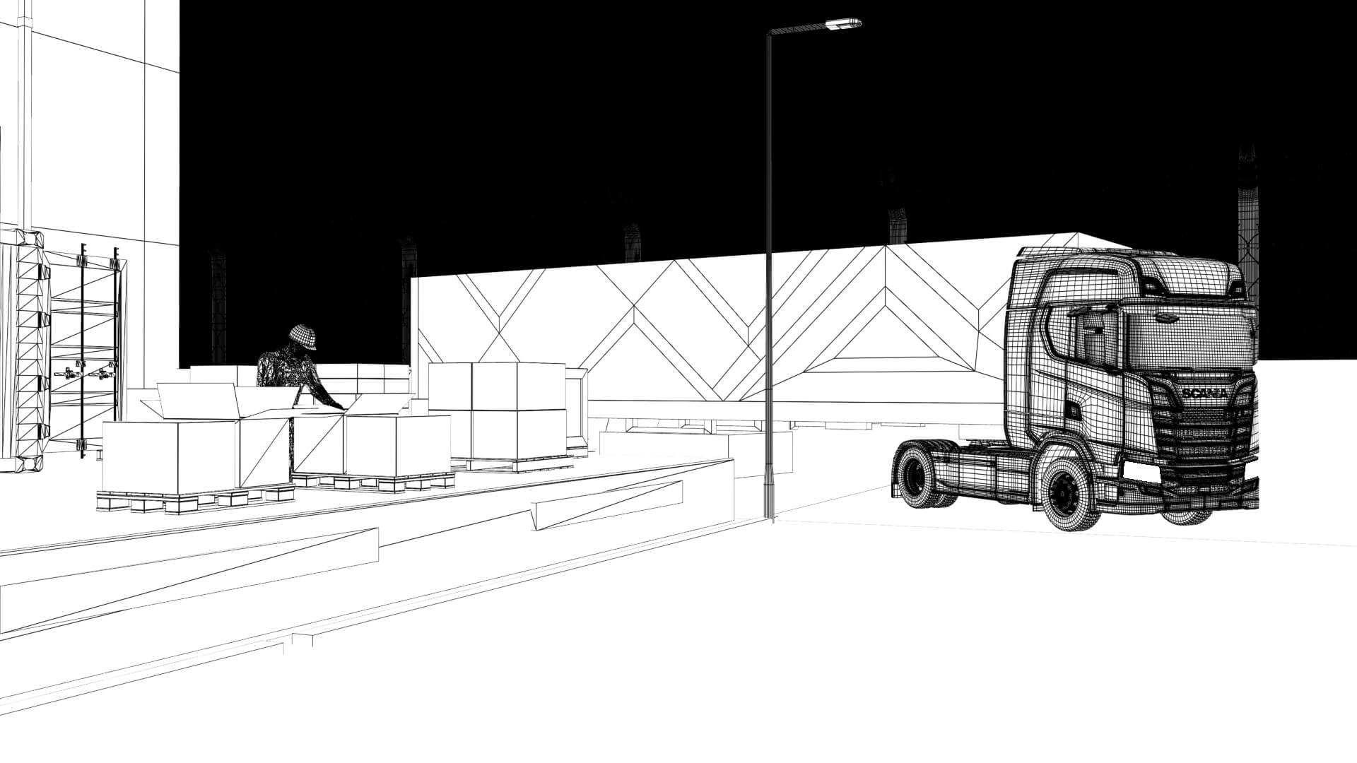 Warehouse Industrial Factory - 3D Model by Meraz99