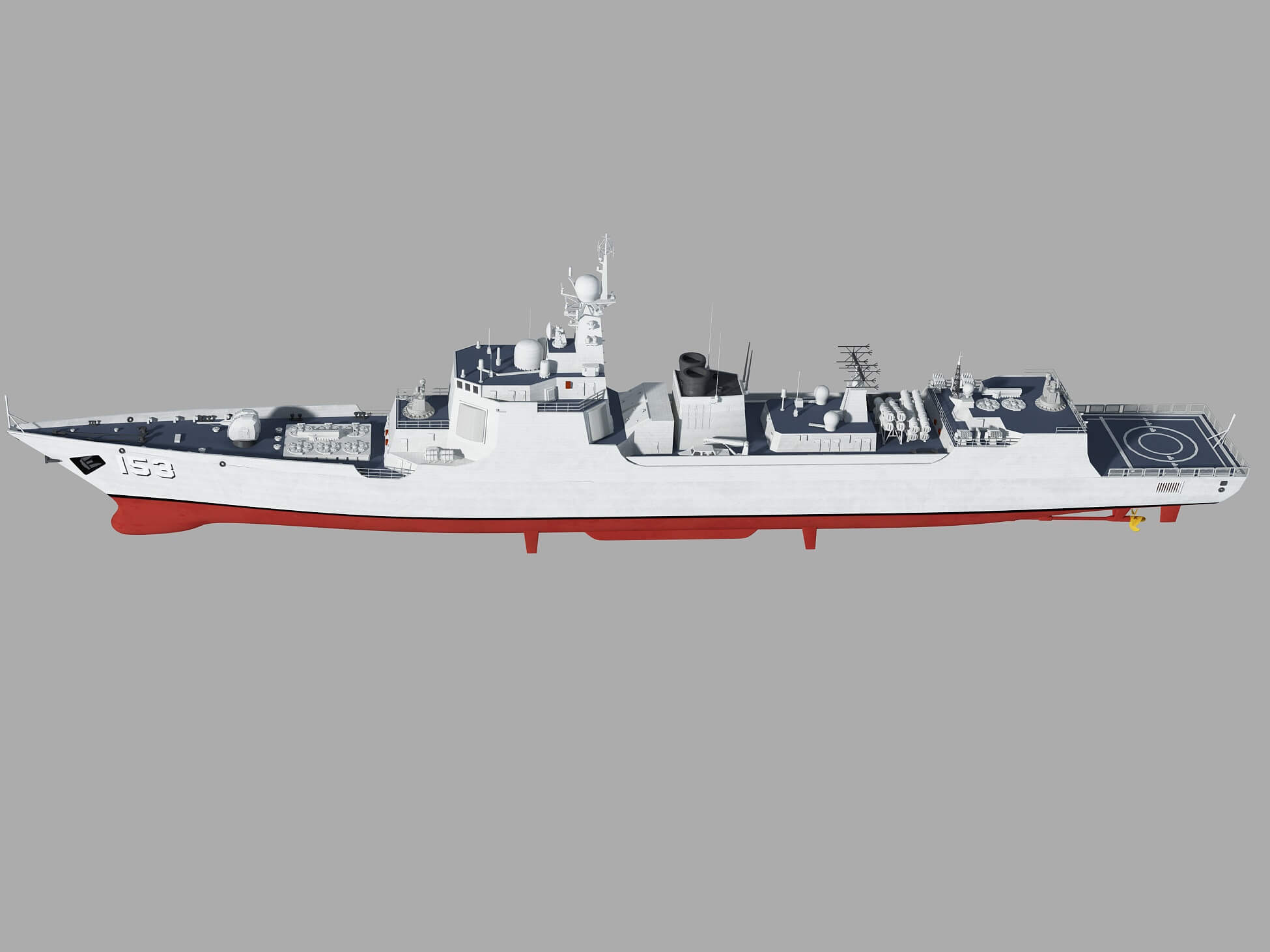 153 Xi an Type 052C Class Destroyer - 3D Model by Mermodels