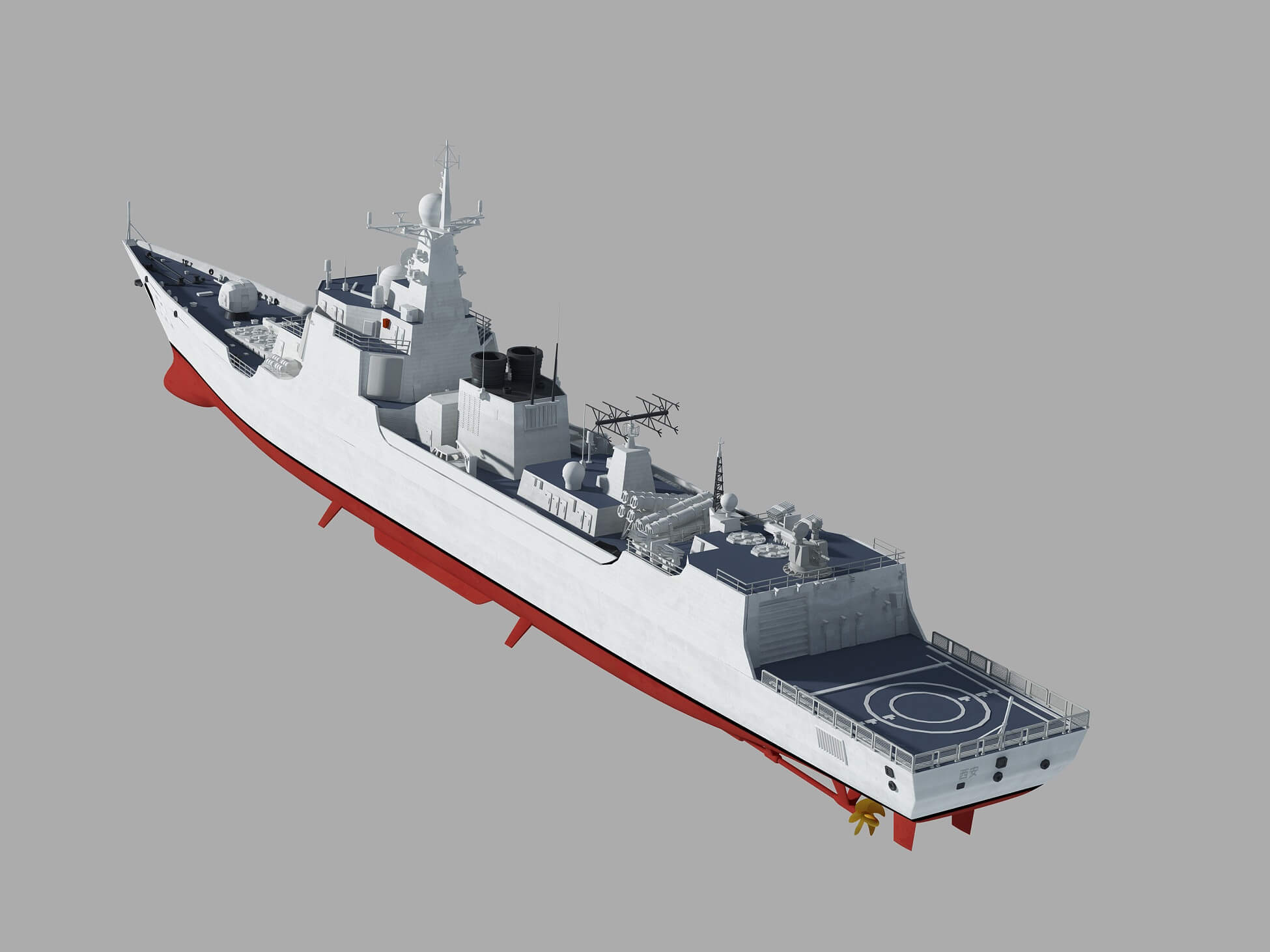 153 Xi an Type 052C Class Destroyer - 3D Model by Mermodels