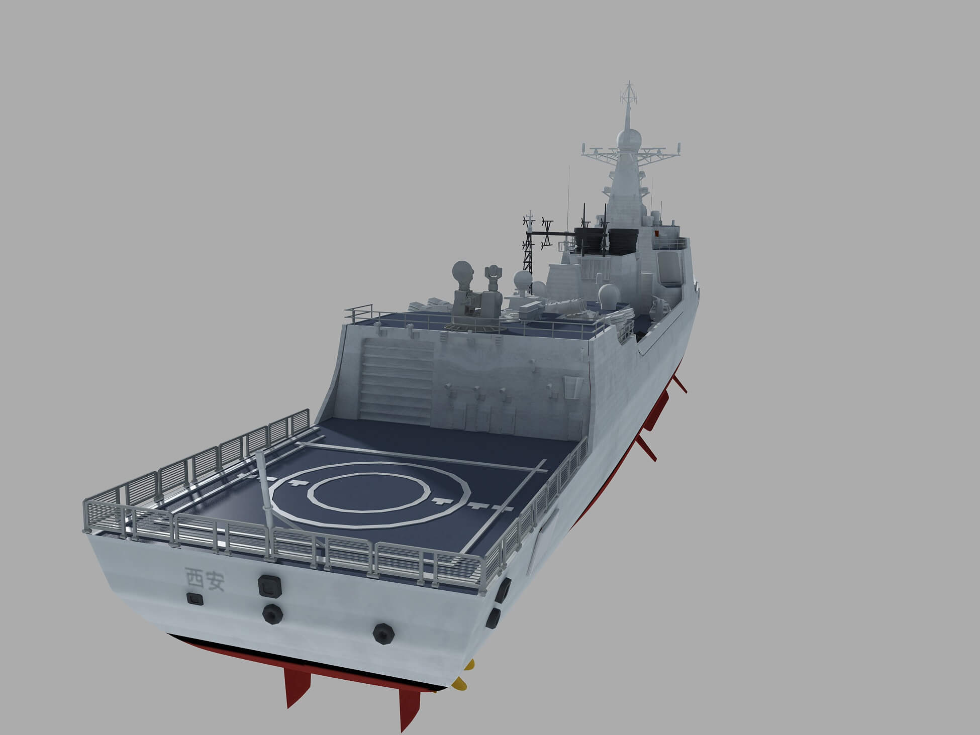 153 Xi an Type 052C Class Destroyer - 3D Model by Mermodels