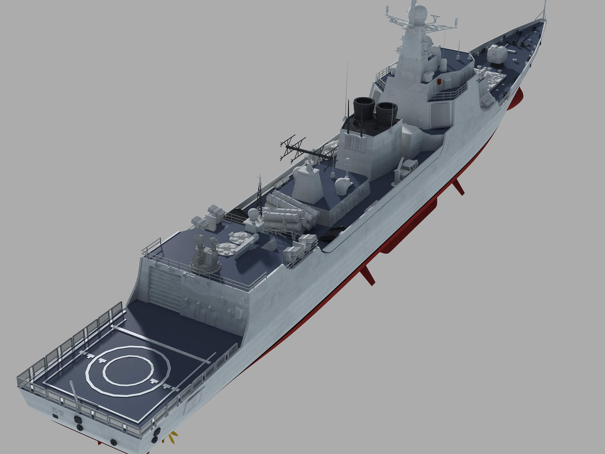 153 Xi an Type 052C Class Destroyer - 3D Model by Mermodels