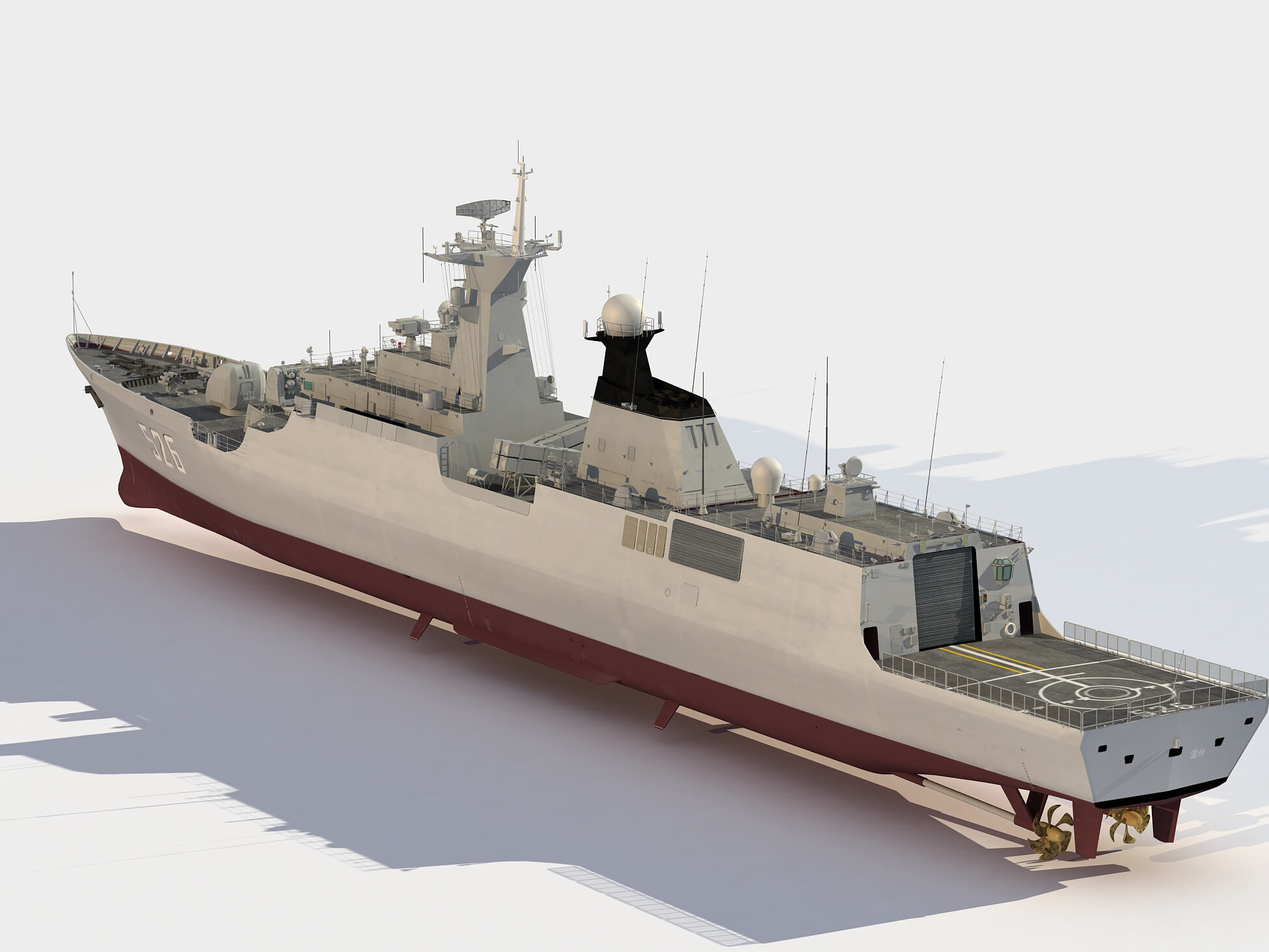 526 Wenzhou Type 054 Class Frigate - 3D Model by Mermodels