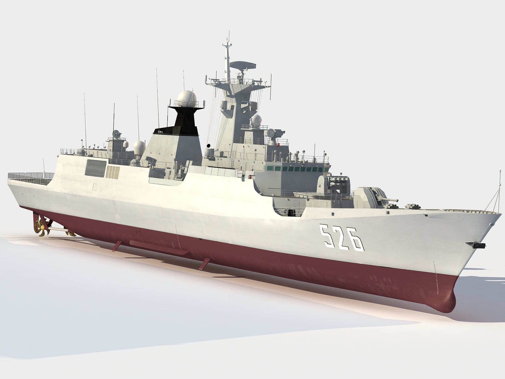 526 Wenzhou Type 054 Class Frigate - 3D Model by Mermodels