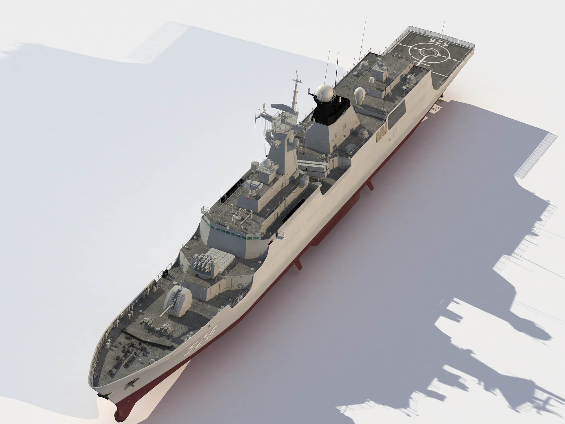 526 Wenzhou Type 054 Class Frigate - 3D Model by Mermodels