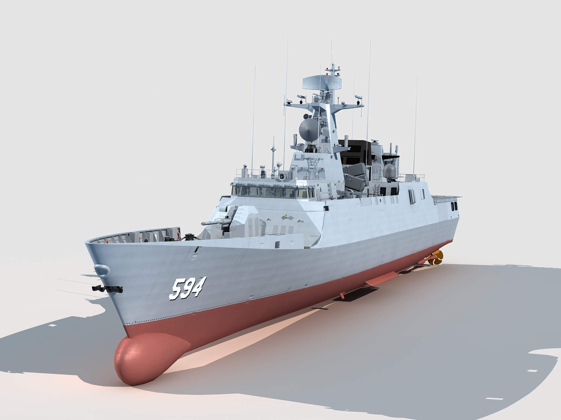 594 Zhuzhou Type 056A Jiangdao Class Corvette - 3D Model by Mermodels