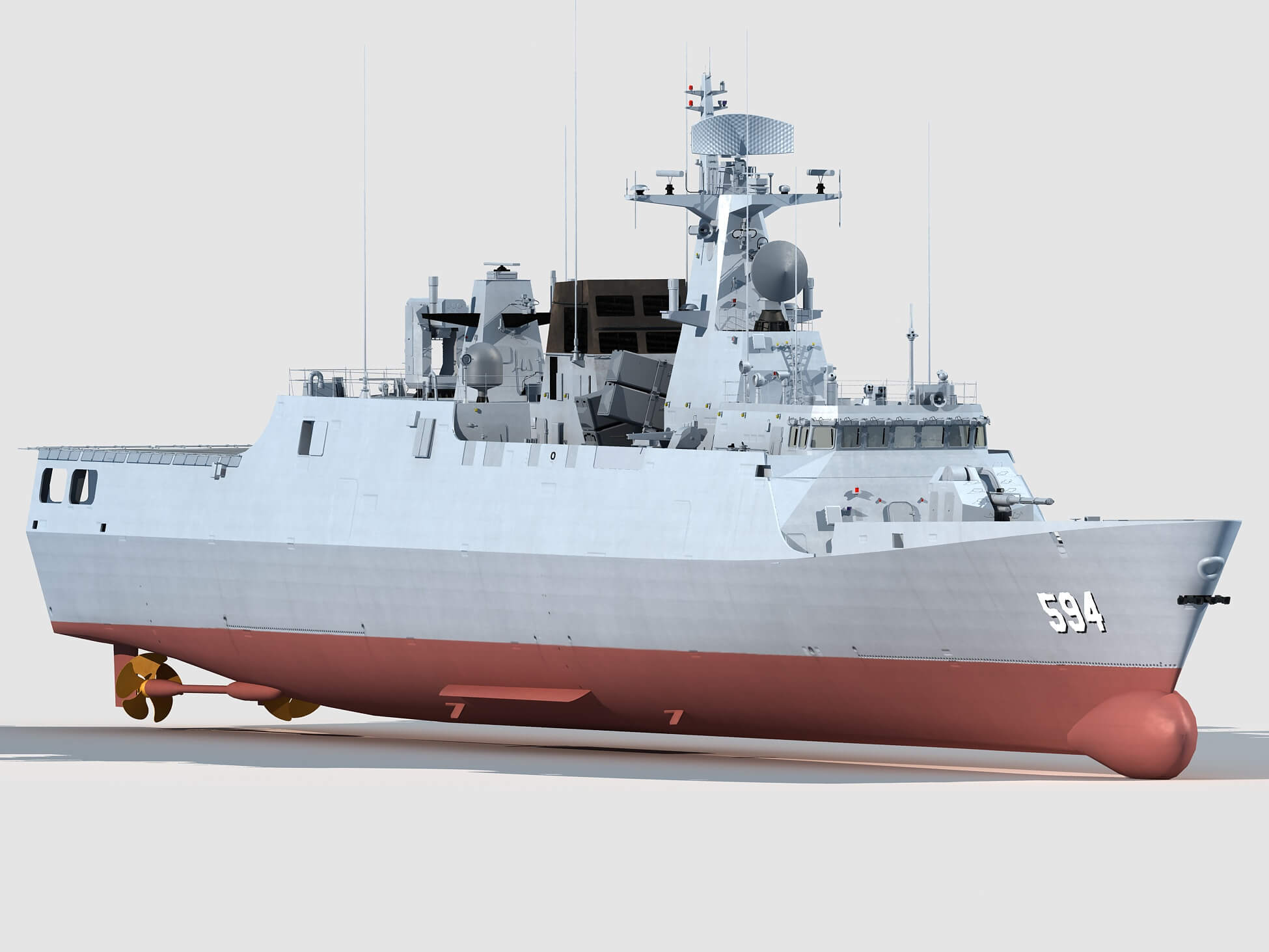 594 Zhuzhou Type 056A Jiangdao Class Corvette - 3D Model by Mermodels