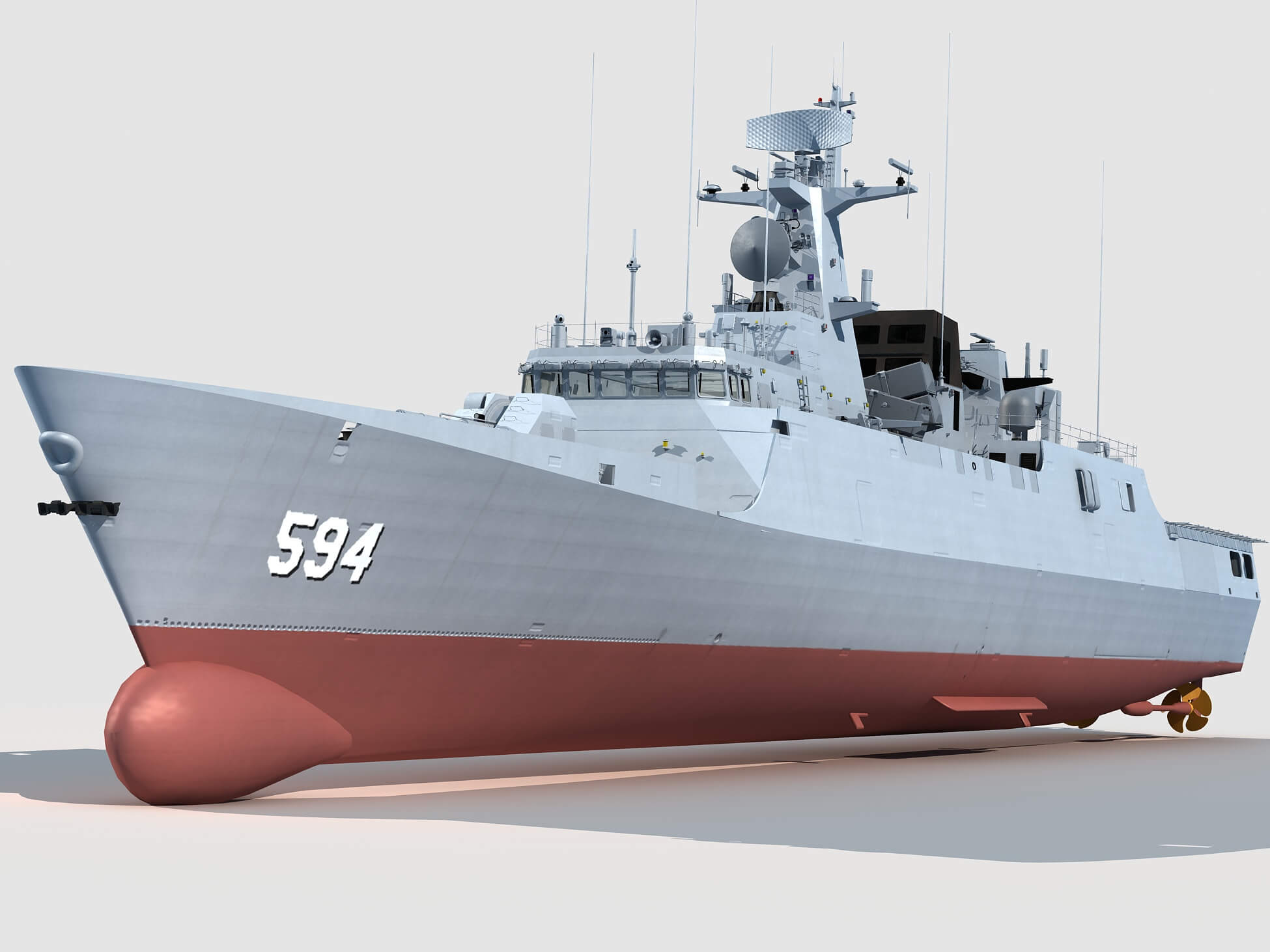 594 Zhuzhou Type 056A Jiangdao Class Corvette - 3D Model by Mermodels