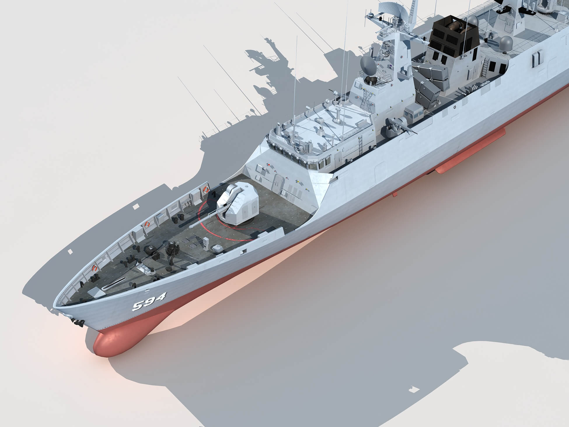 594 Zhuzhou Type 056A Jiangdao Class Corvette - 3D Model by Mermodels