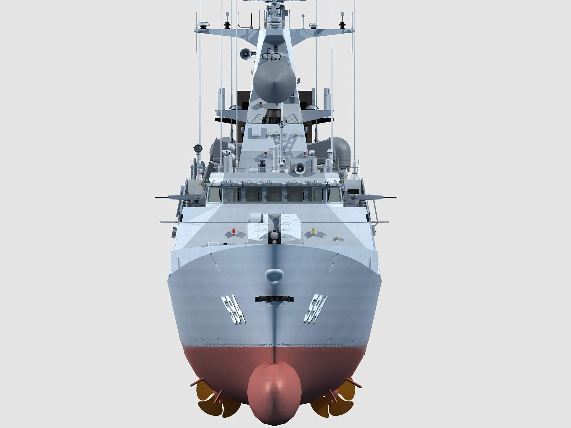 594 Zhuzhou Type 056A Jiangdao Class Corvette - 3D Model by Mermodels