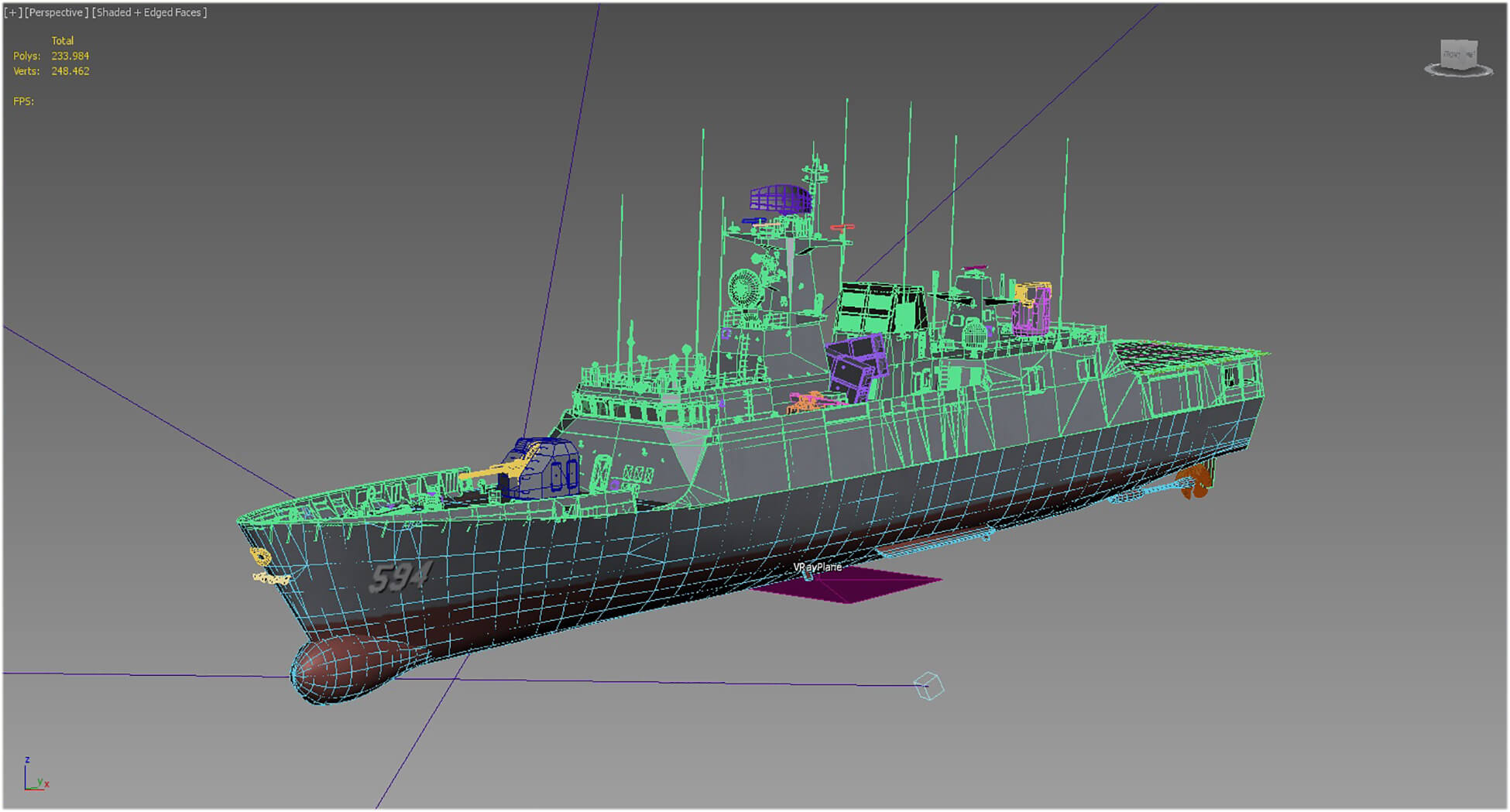 594 Zhuzhou Type 056A Jiangdao Class Corvette - 3D Model by Mermodels