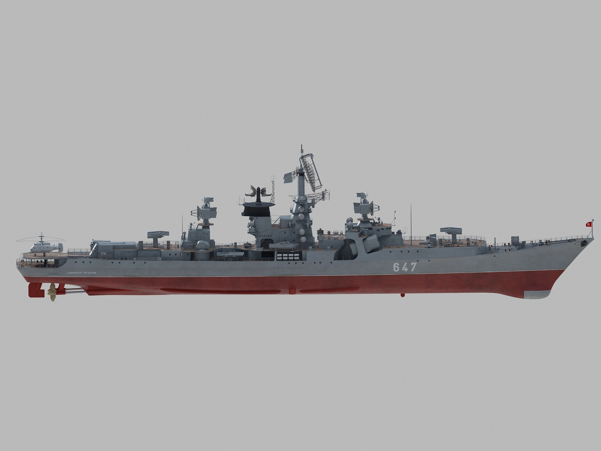 Admiral Isakov Kresta-II Class Cruiser 3D Model by Mermodels