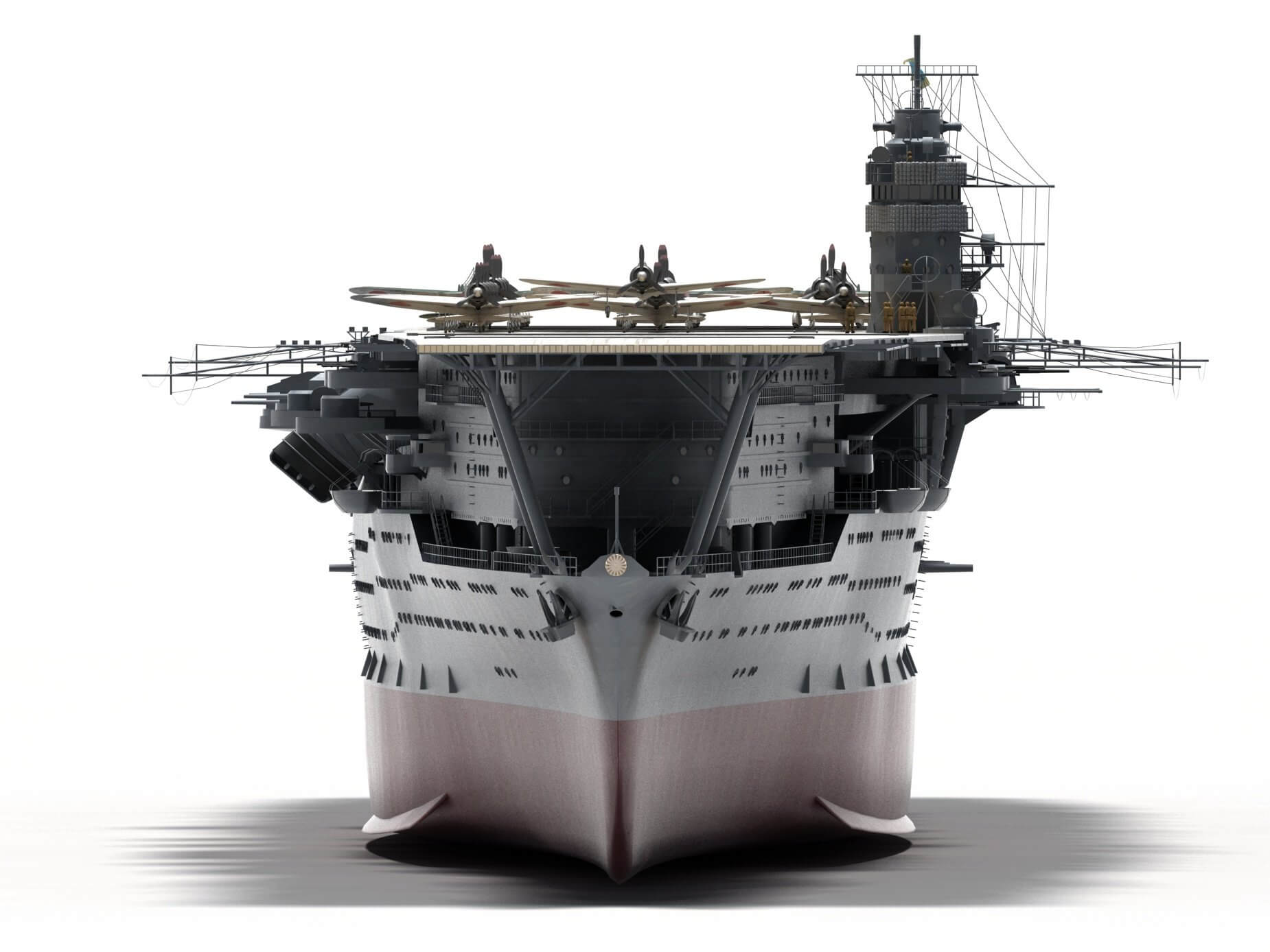 Akagi IIWW Carrier - 3D Model by Mermodels