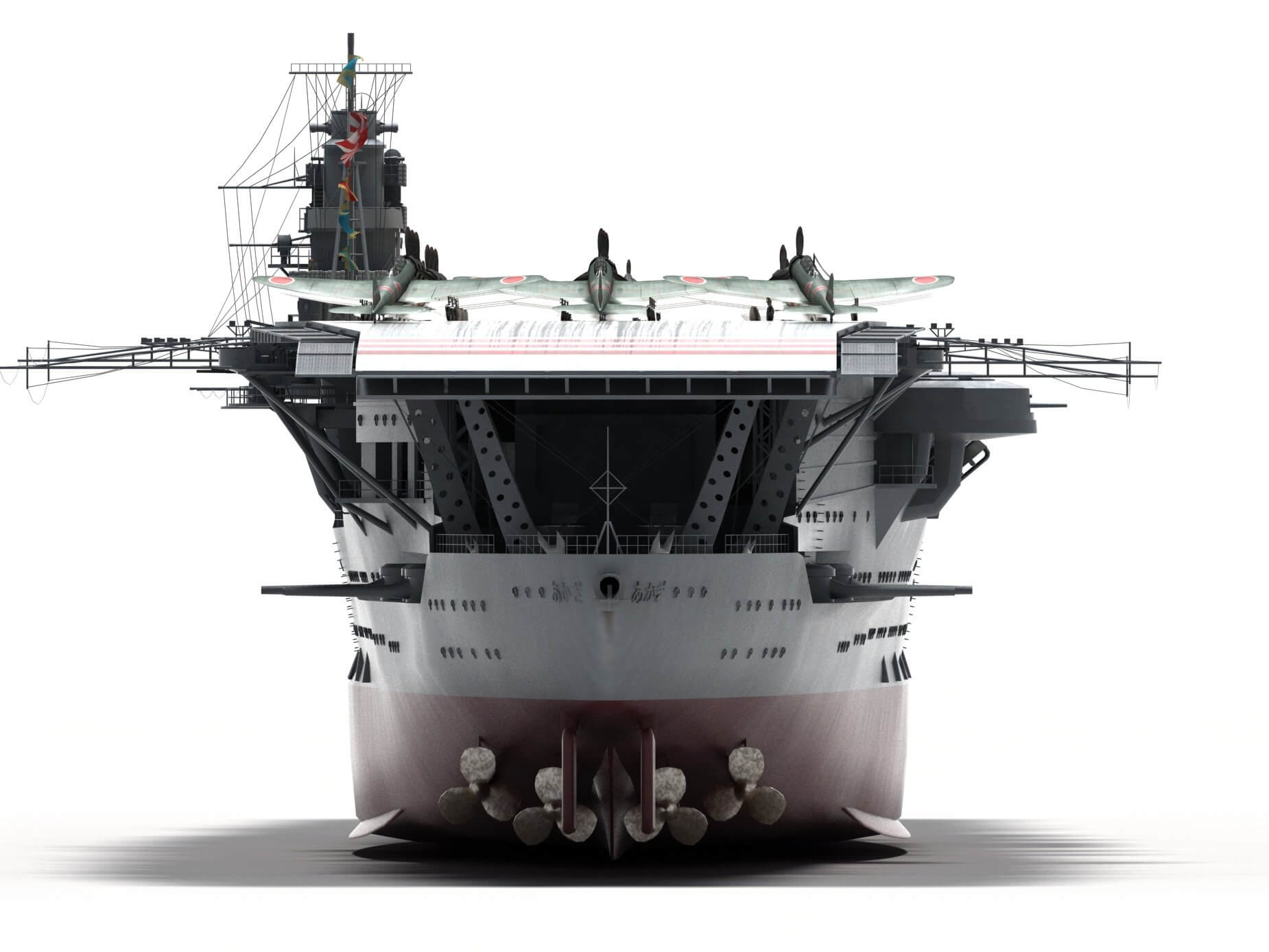 Akagi IIWW Carrier - 3D Model by Mermodels