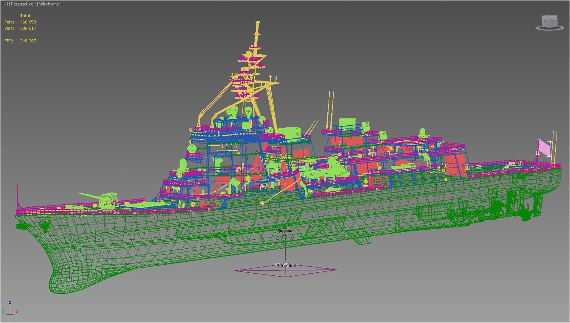Atago Class Destroyer - 3D Model by Mermodels