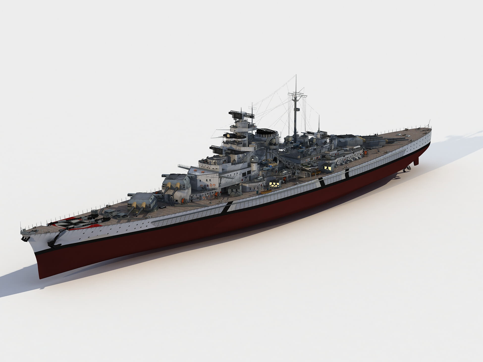 Bismarck Battleship - 3D Model by Mermodels