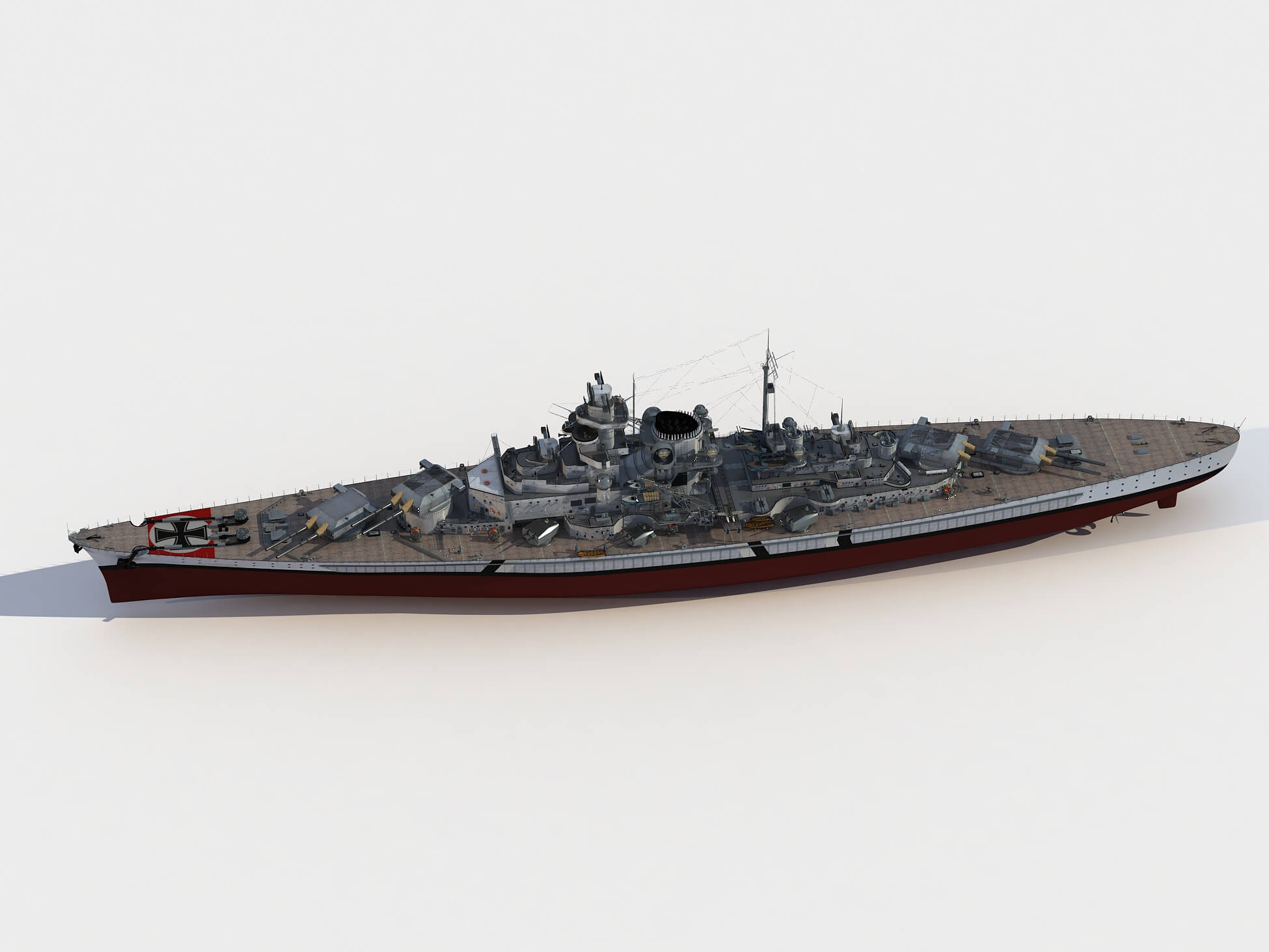 Bismarck Battleship - 3D Model by Mermodels