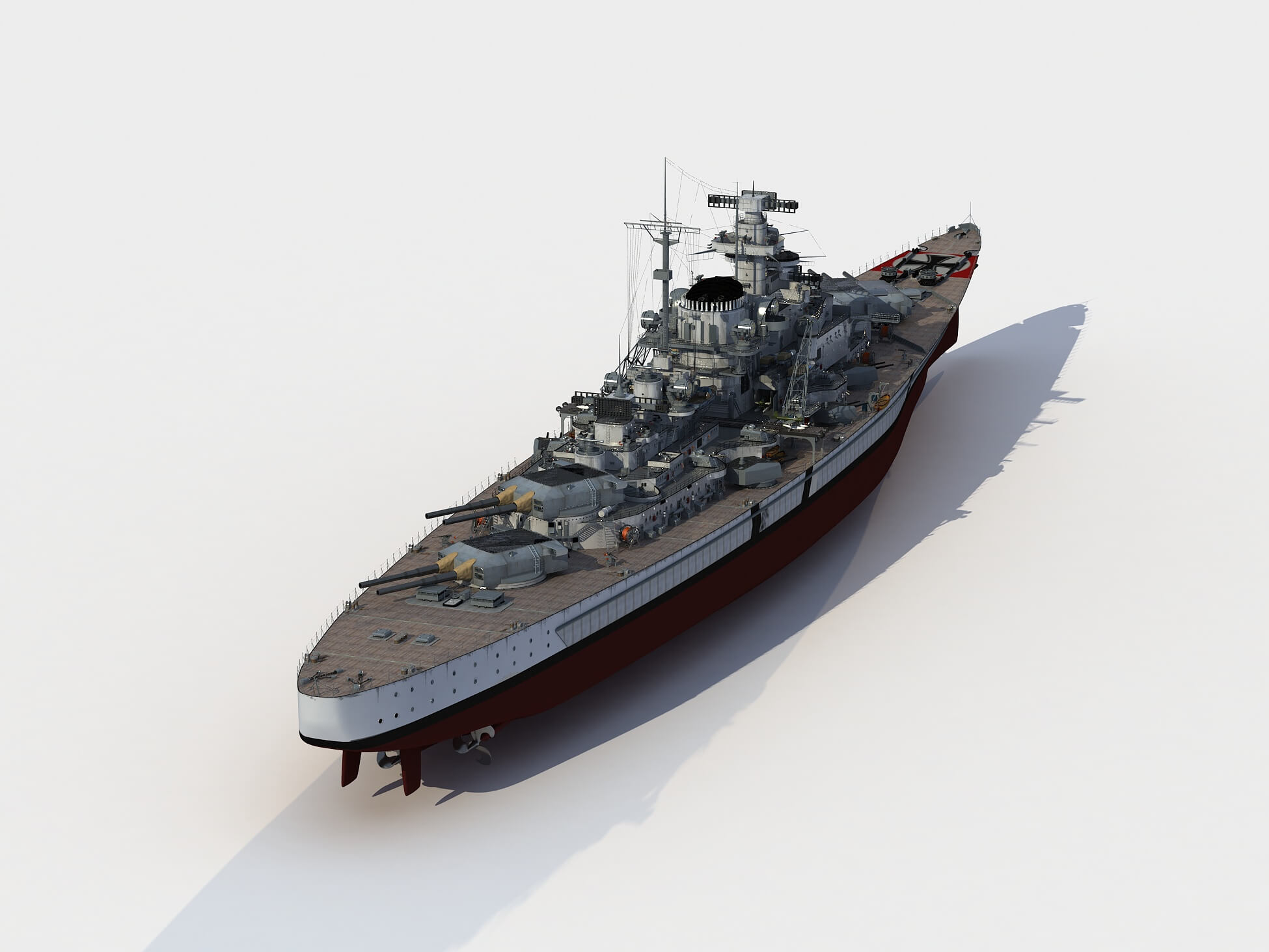 Bismarck Battleship - 3D Model by Mermodels