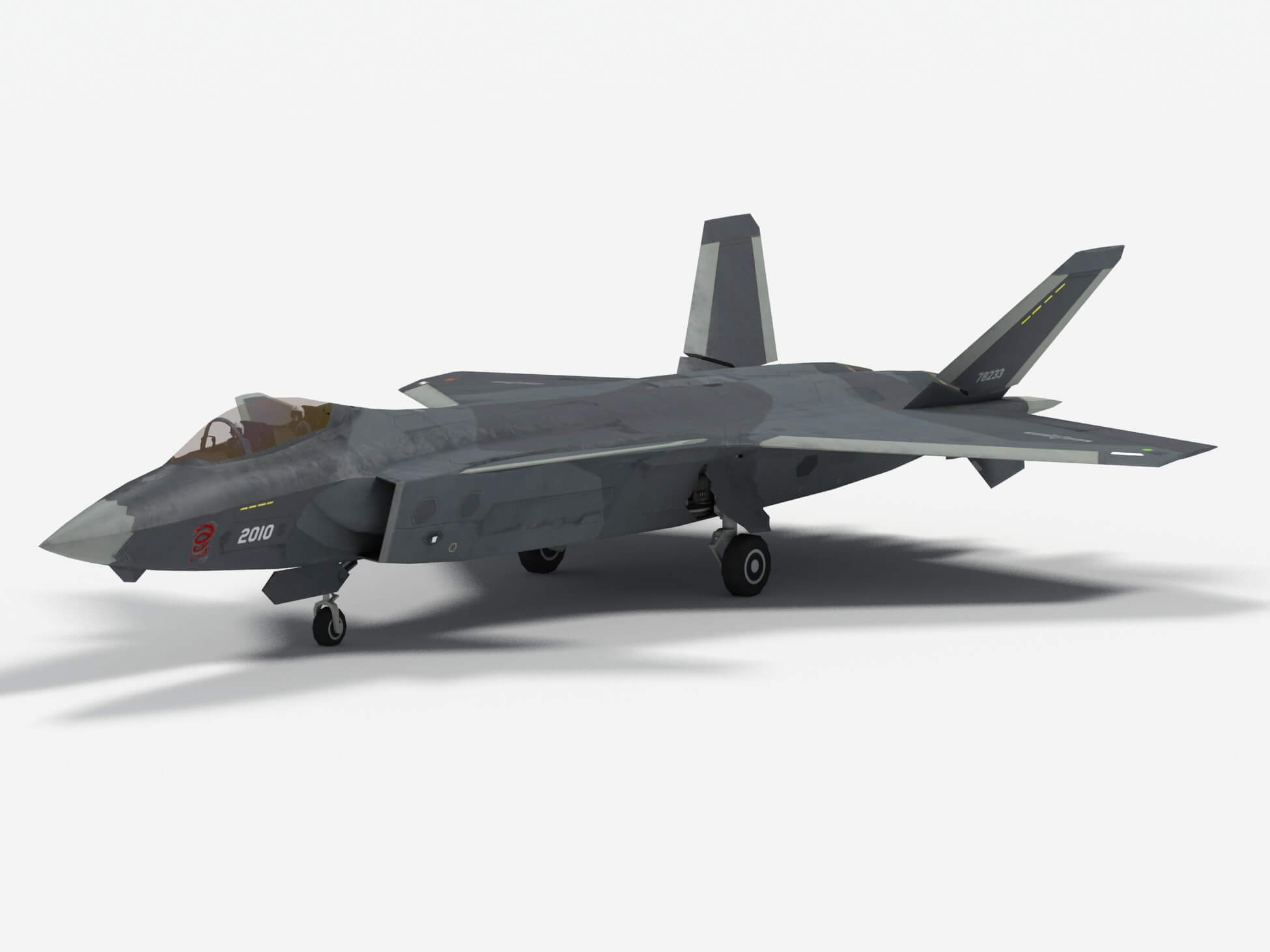 ChengDu J-20 S Two Seater Version 3D Model by Mermodels