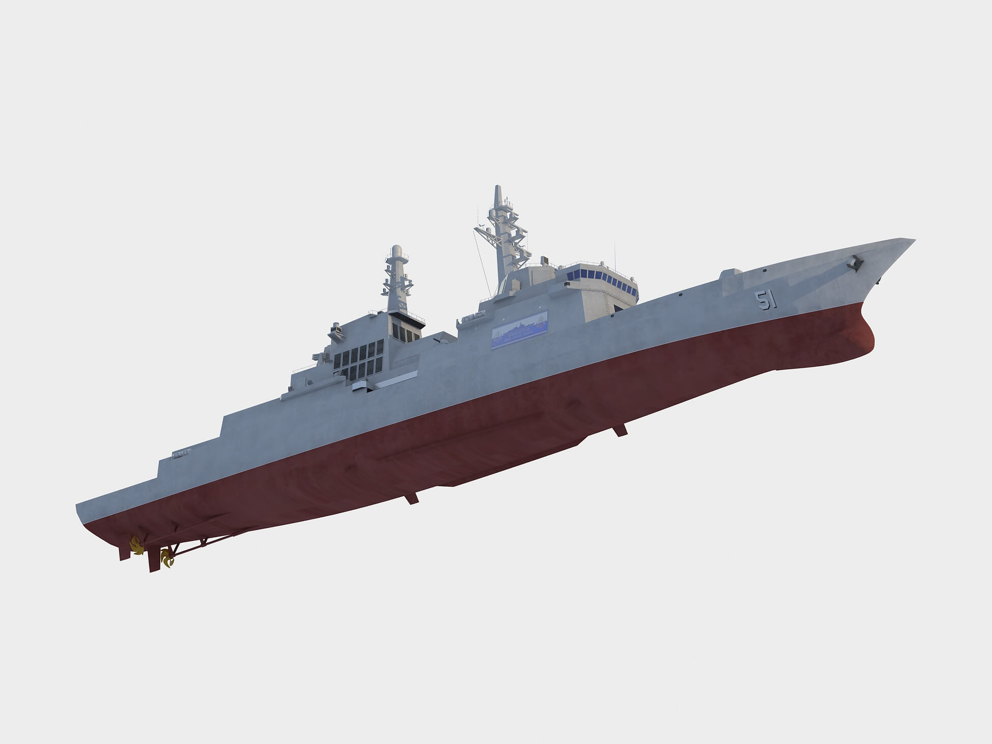 Choe Hyon Class Destroyer - 3D Model by Mermodels