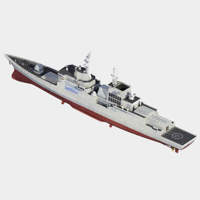 Choe Hyon Class Destroyer - 3D Model by Mermodels