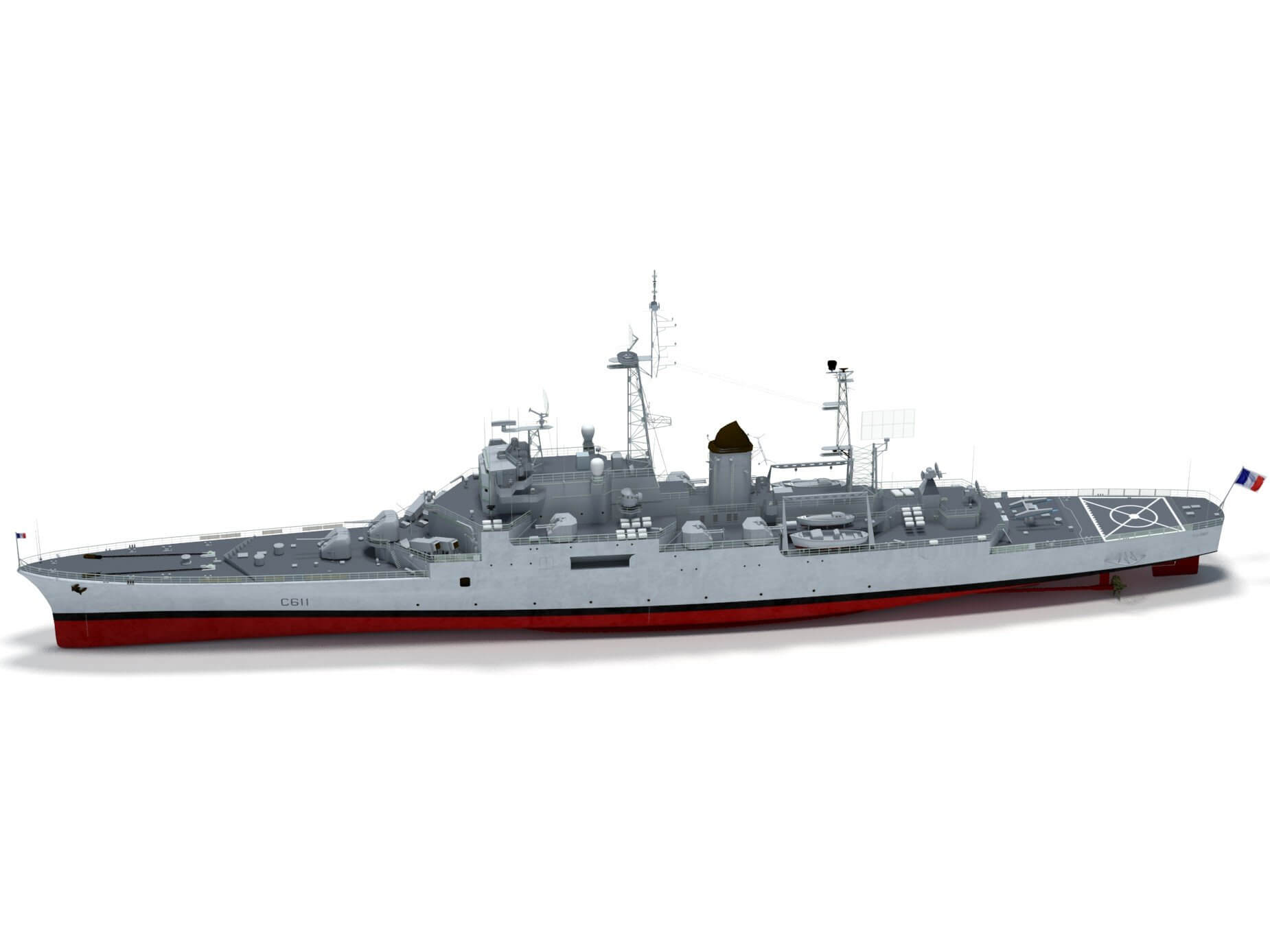 Colbert C611 French Cruiser - 3D Model by Mermodels