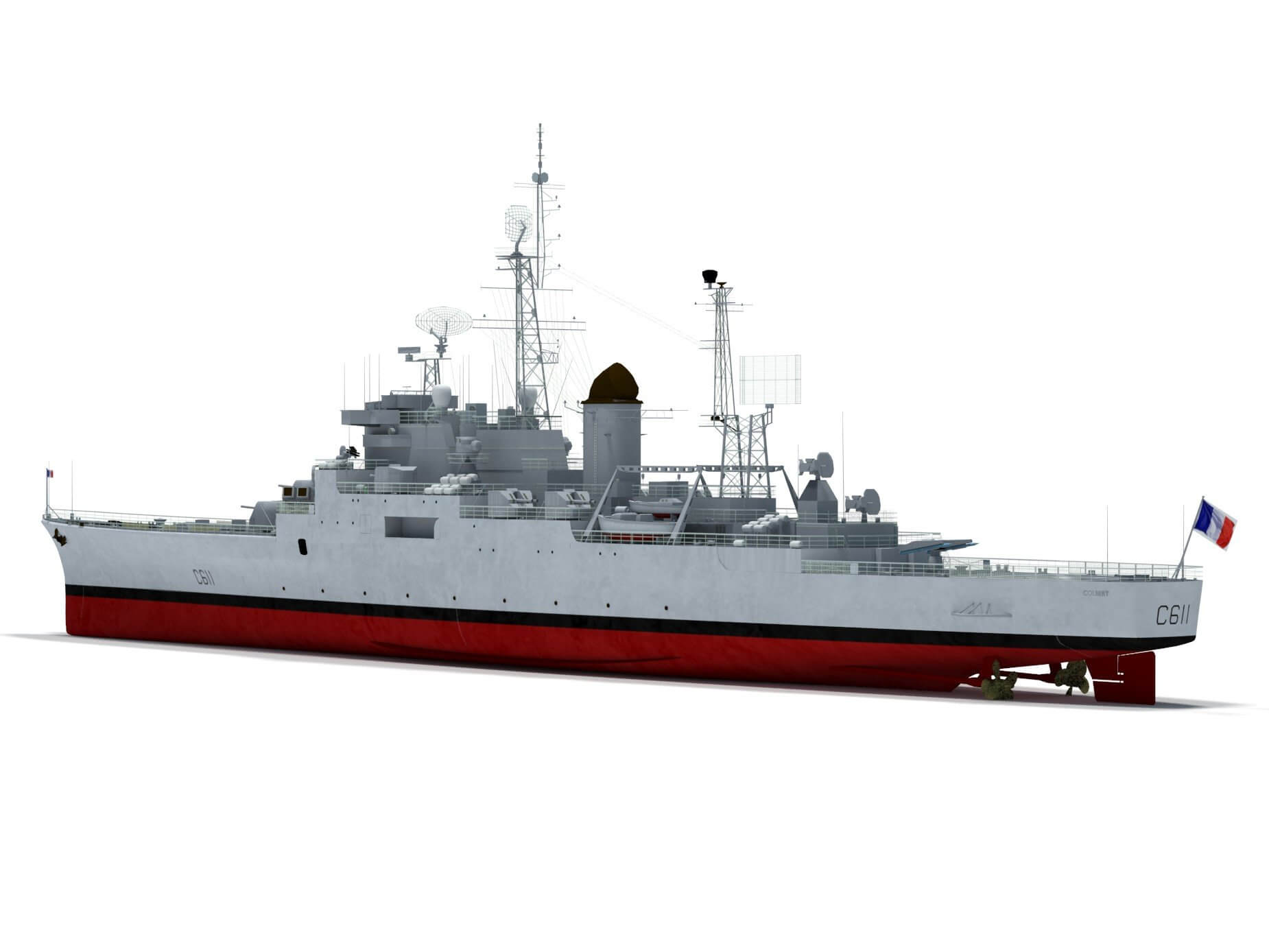 Colbert C611 French Cruiser - 3D Model by Mermodels
