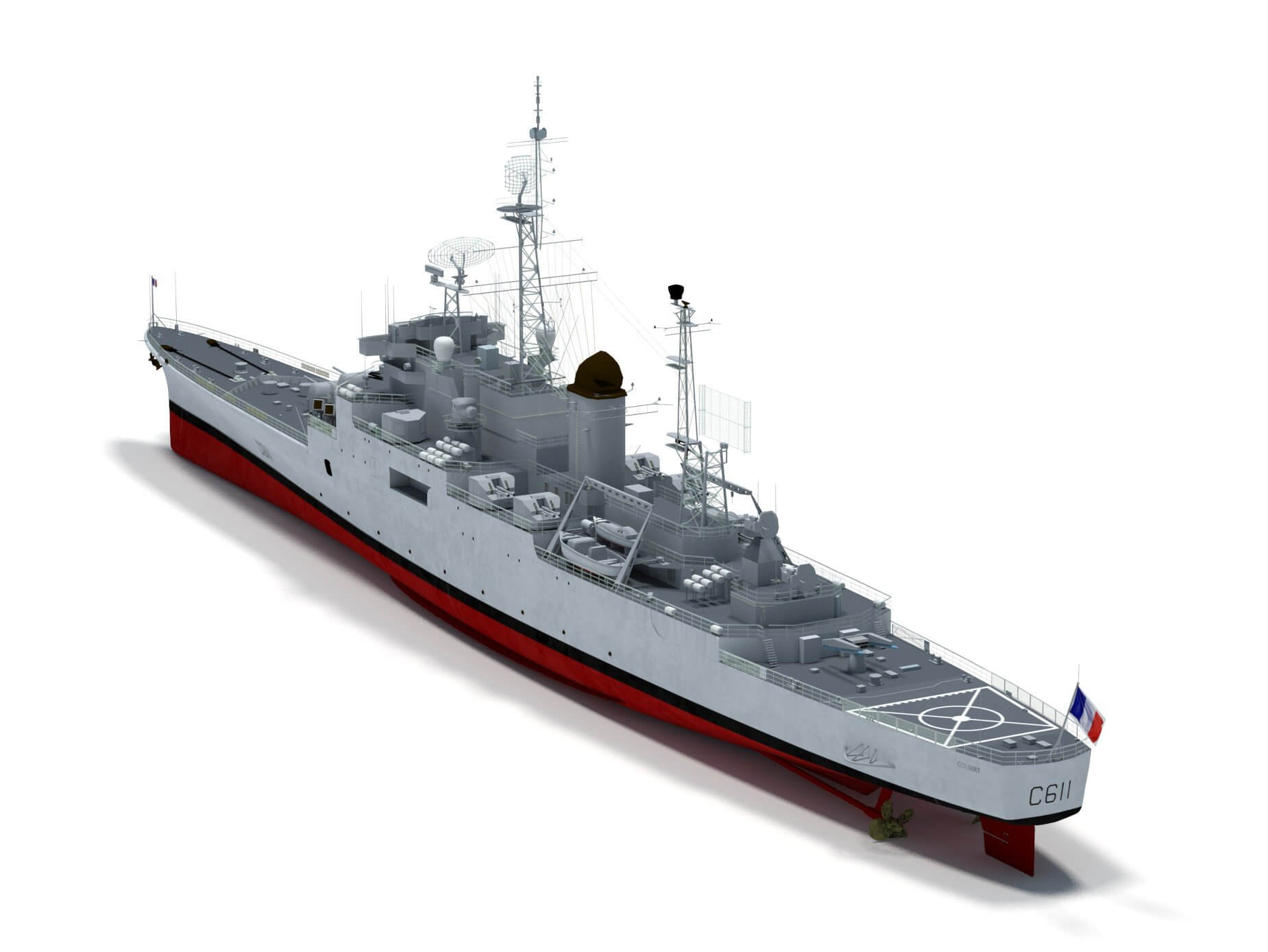 Colbert C611 French Cruiser - 3D Model by Mermodels