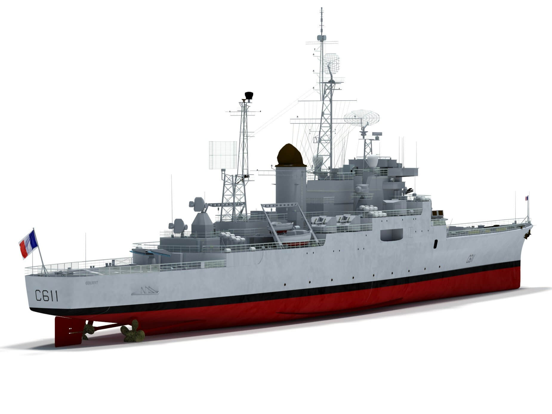 Colbert C611 French Cruiser - 3D Model by Mermodels