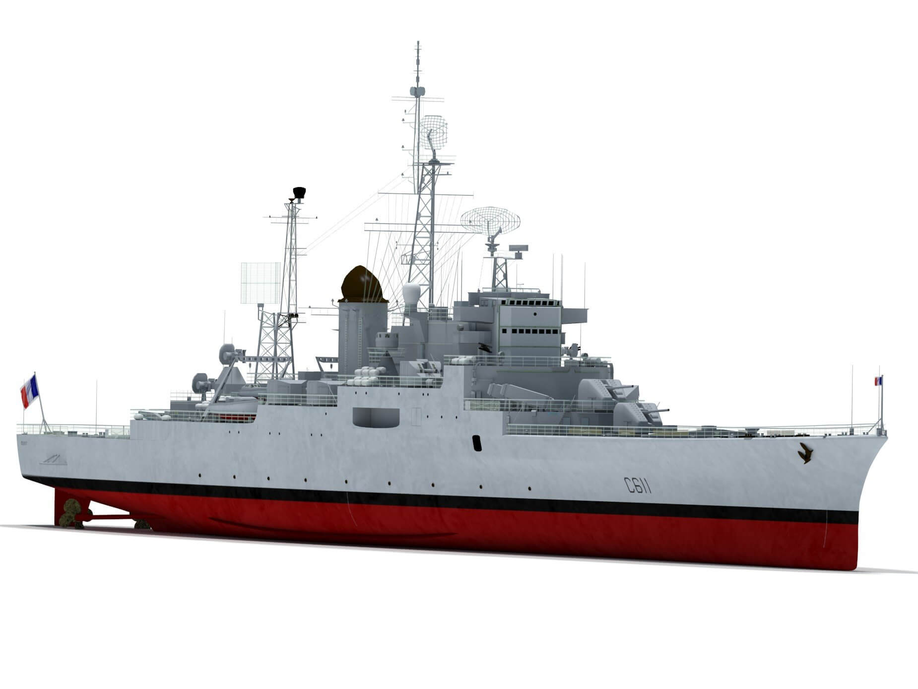 Colbert C611 French Cruiser - 3D Model by Mermodels