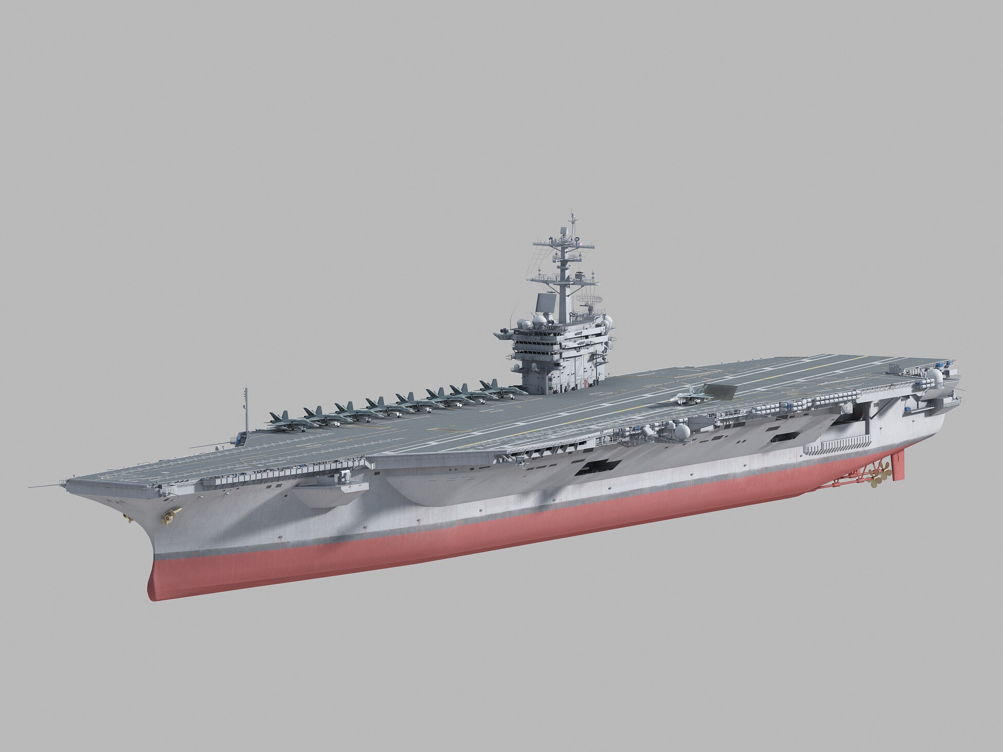 CVN-72 USS Abraham Lincoln Carrier 3D Model by Mermodels