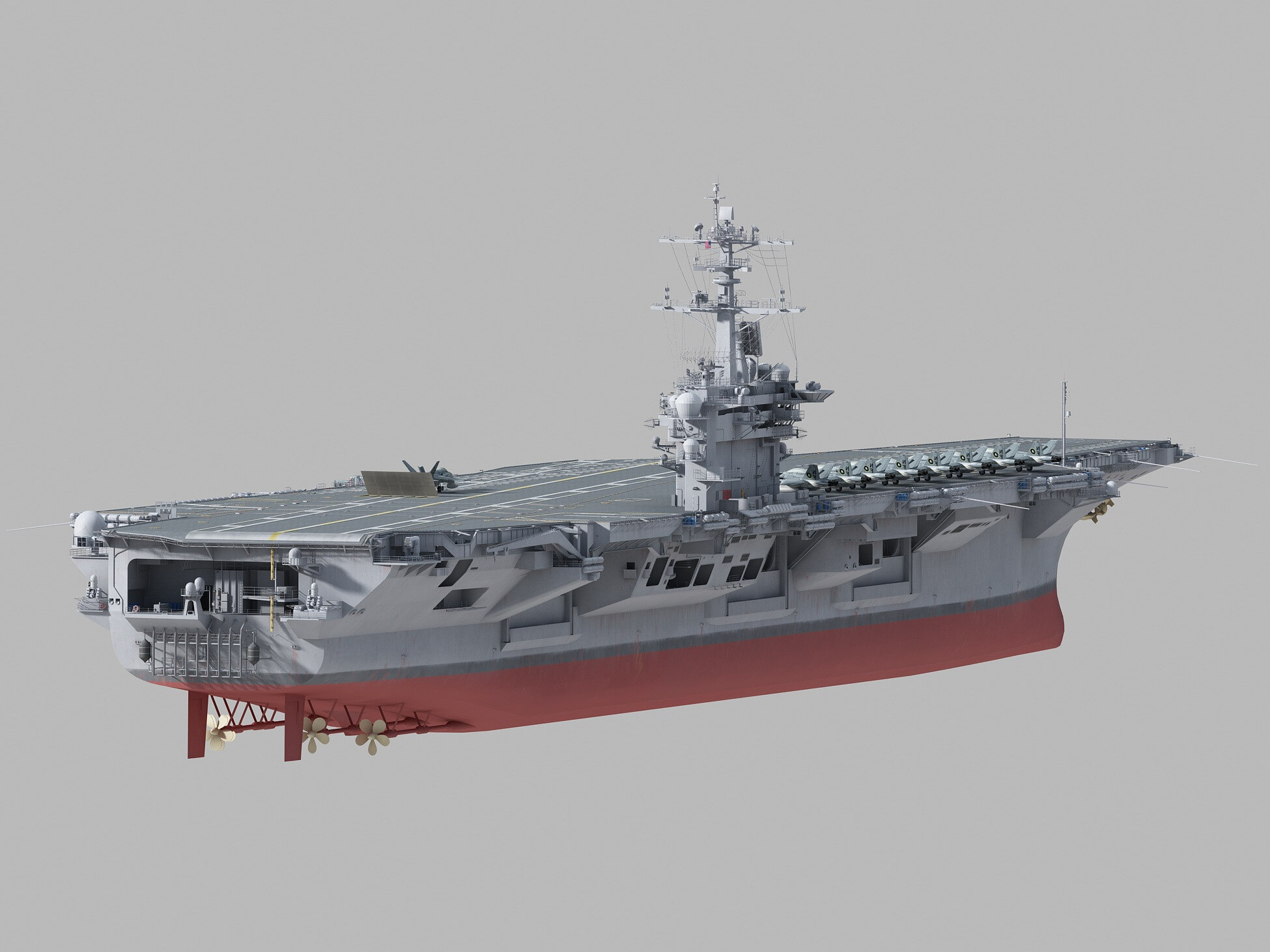CVN-72 USS Abraham Lincoln Carrier 3D Model by Mermodels