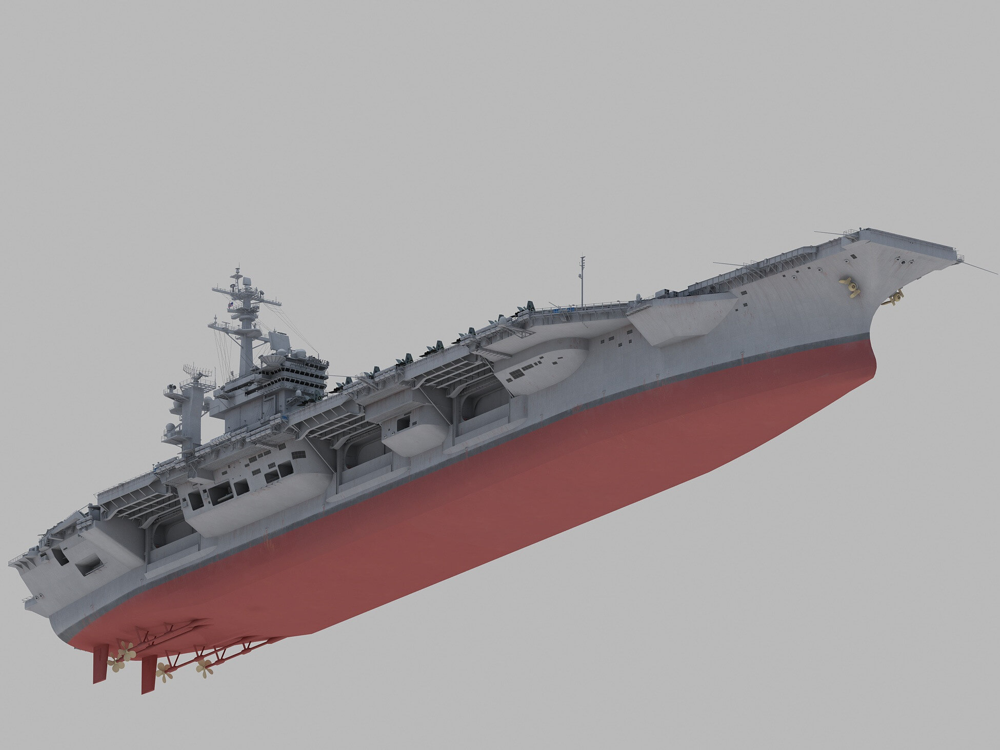 CVN-72 USS Abraham Lincoln Carrier 3D Model by Mermodels