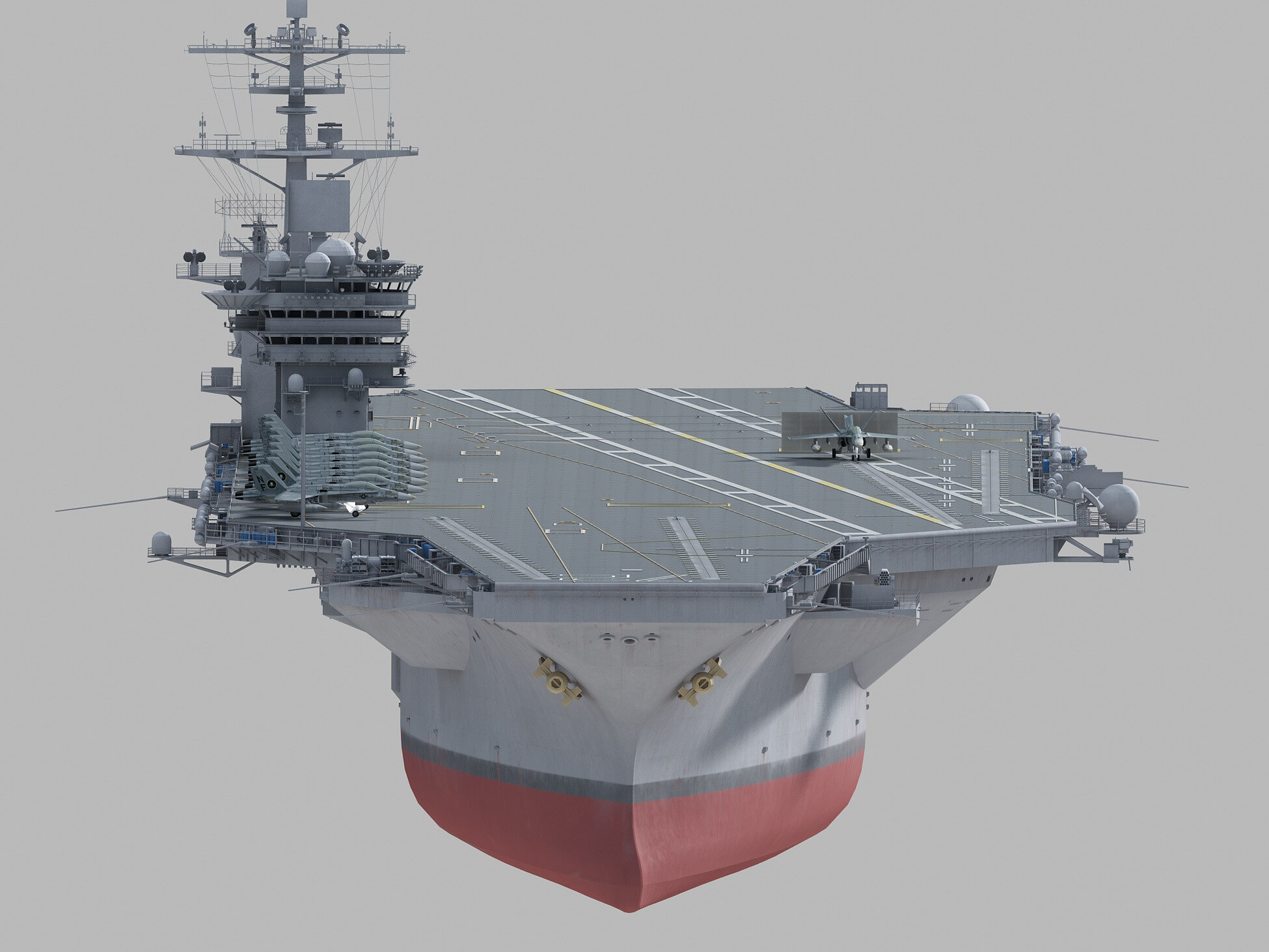 CVN-72 USS Abraham Lincoln Carrier 3D Model by Mermodels