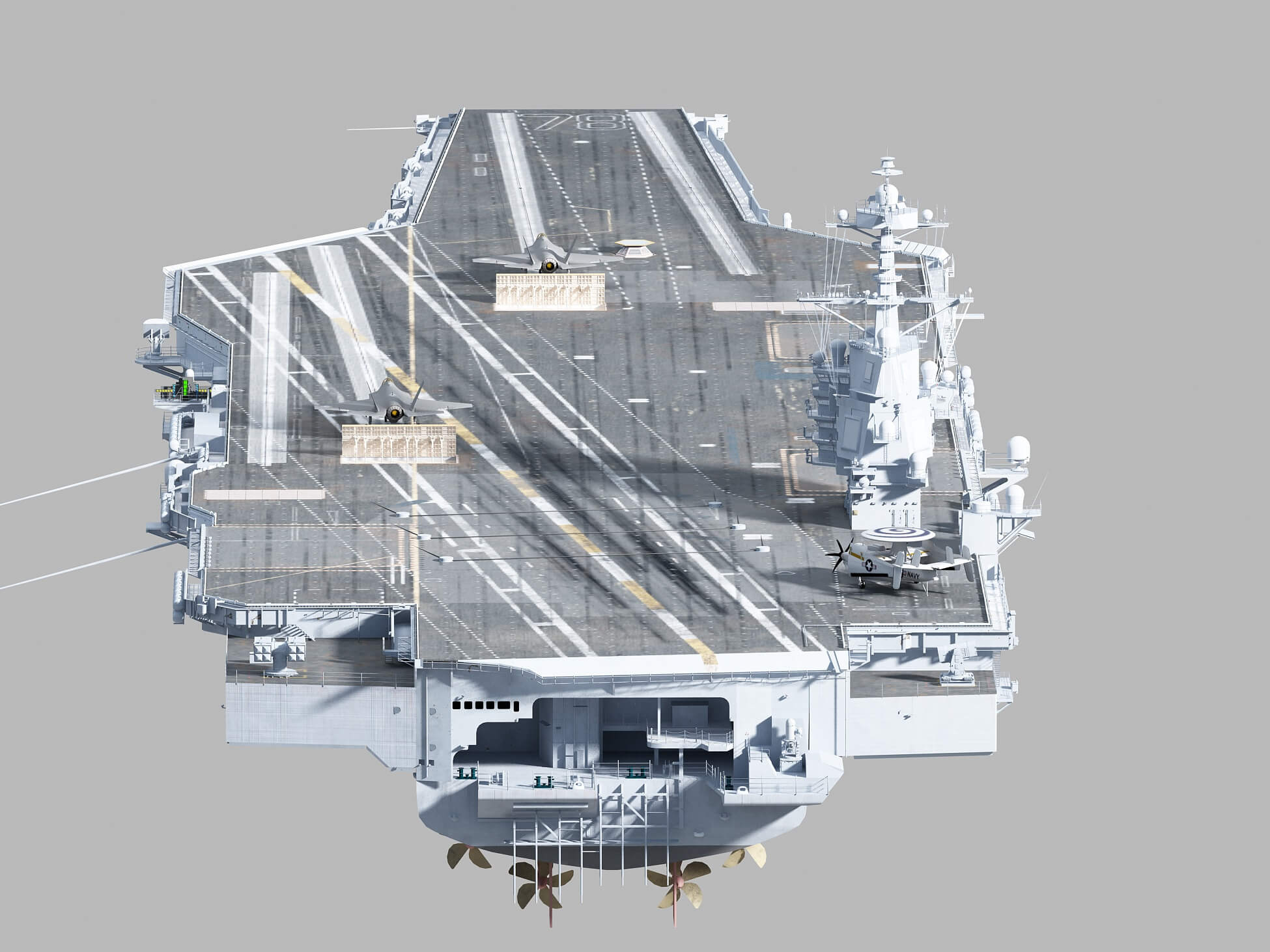 CVN-78 Uss Gerald R Ford 3D Model by Mermodels