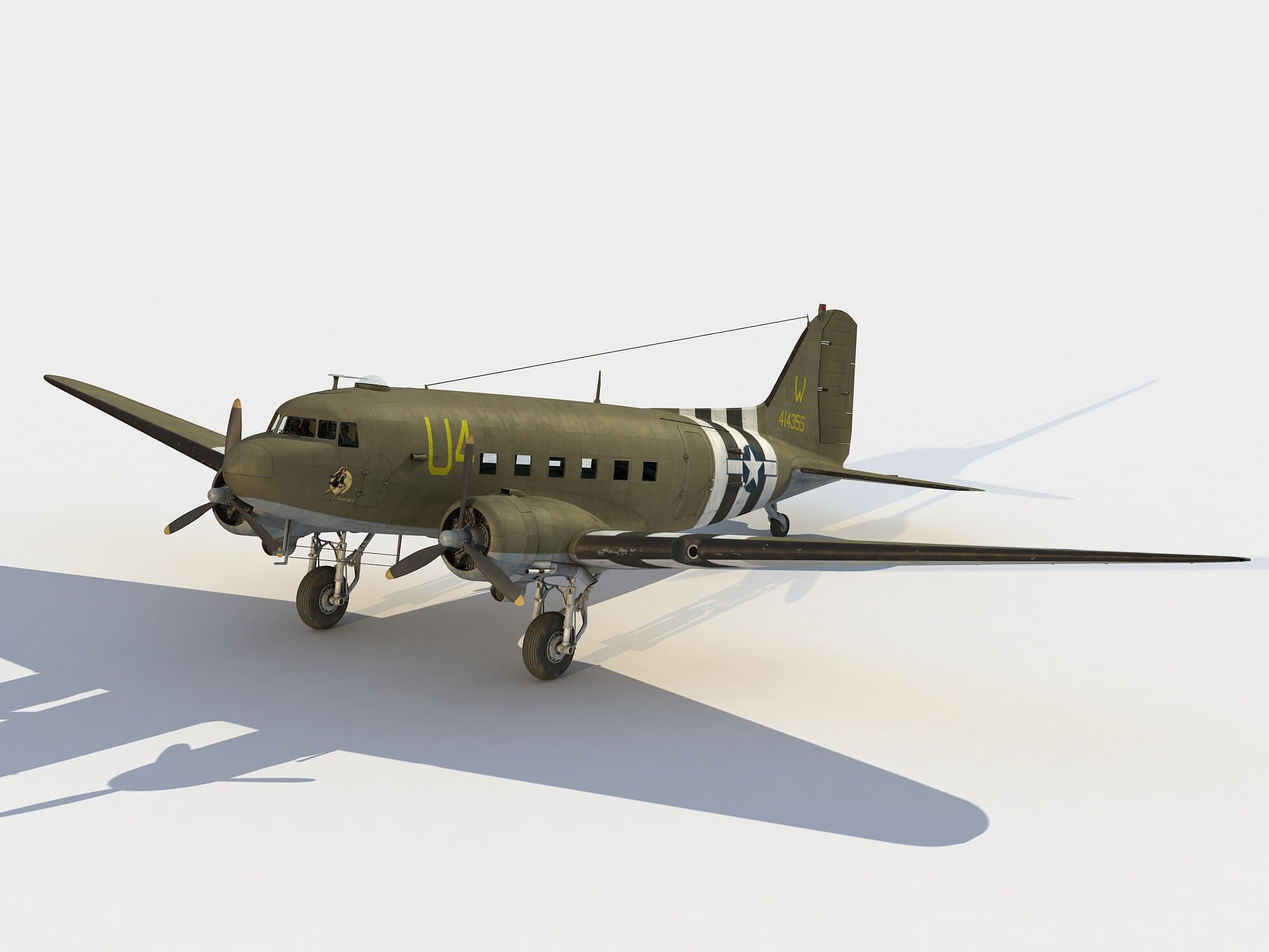Douglas C-47 Skytrain/Dakota 3D Model by Mermodels