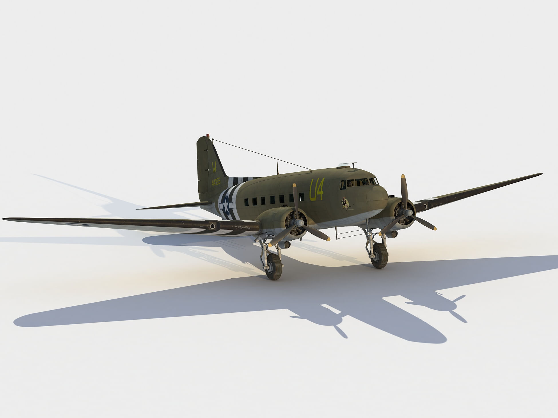 Douglas C-47 Skytrain/Dakota 3D Model by Mermodels