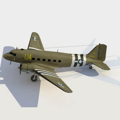 Douglas C-47 Skytrain/Dakota 3D Model by Mermodels