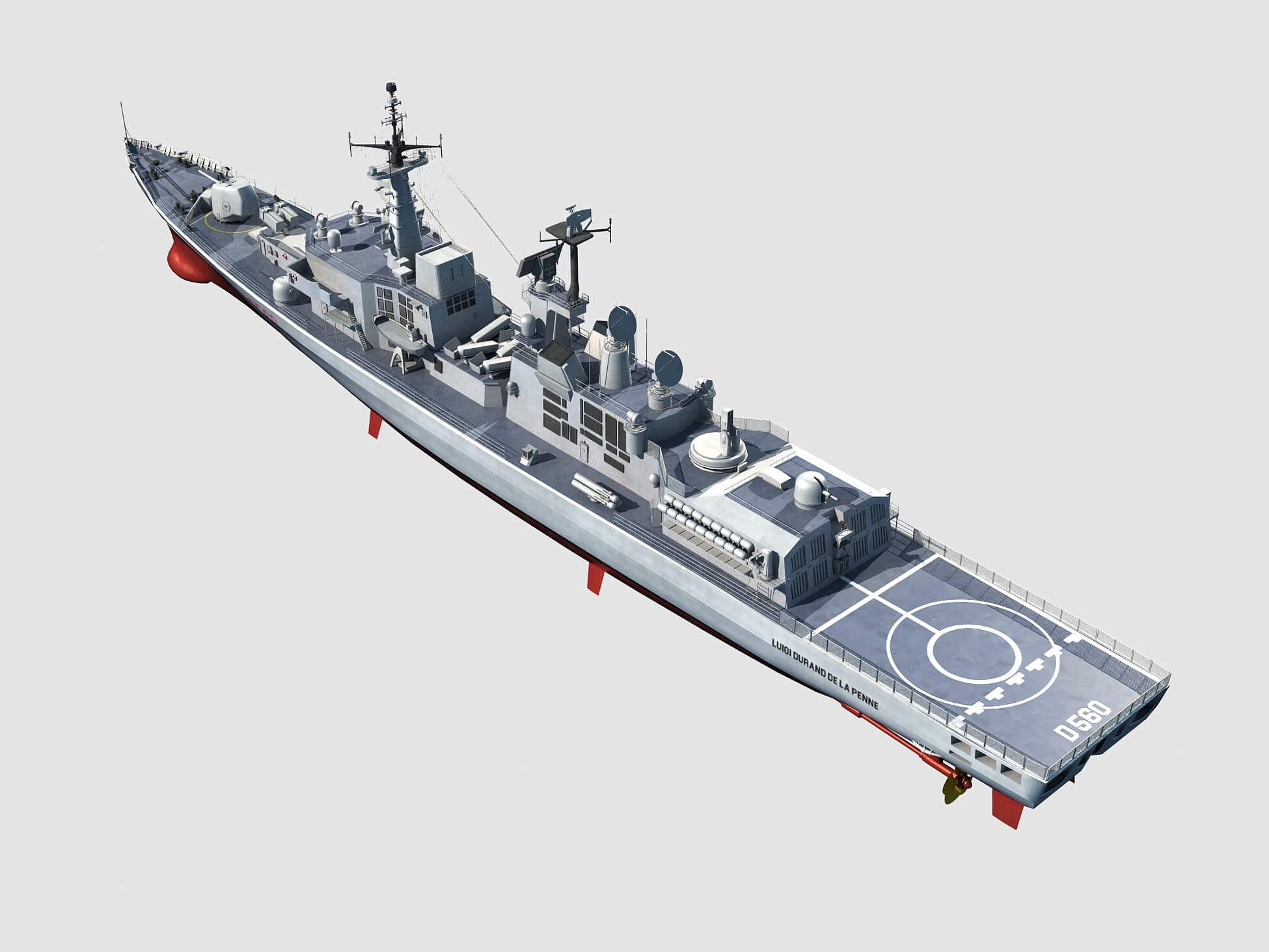 Durand DE La Penne Class Destroyer - 3D Model by Mermodels