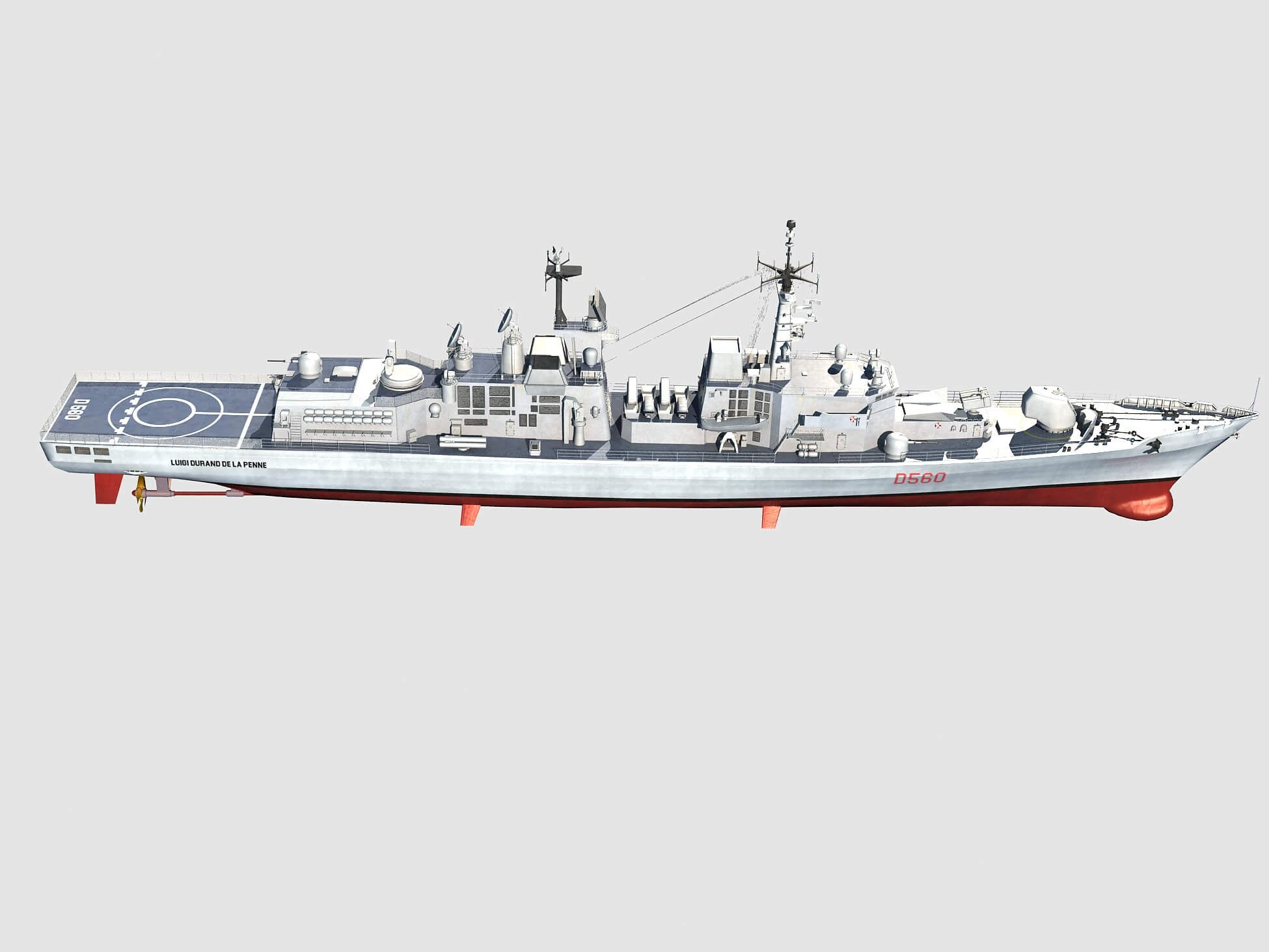 Durand DE La Penne Class Destroyer - 3D Model by Mermodels