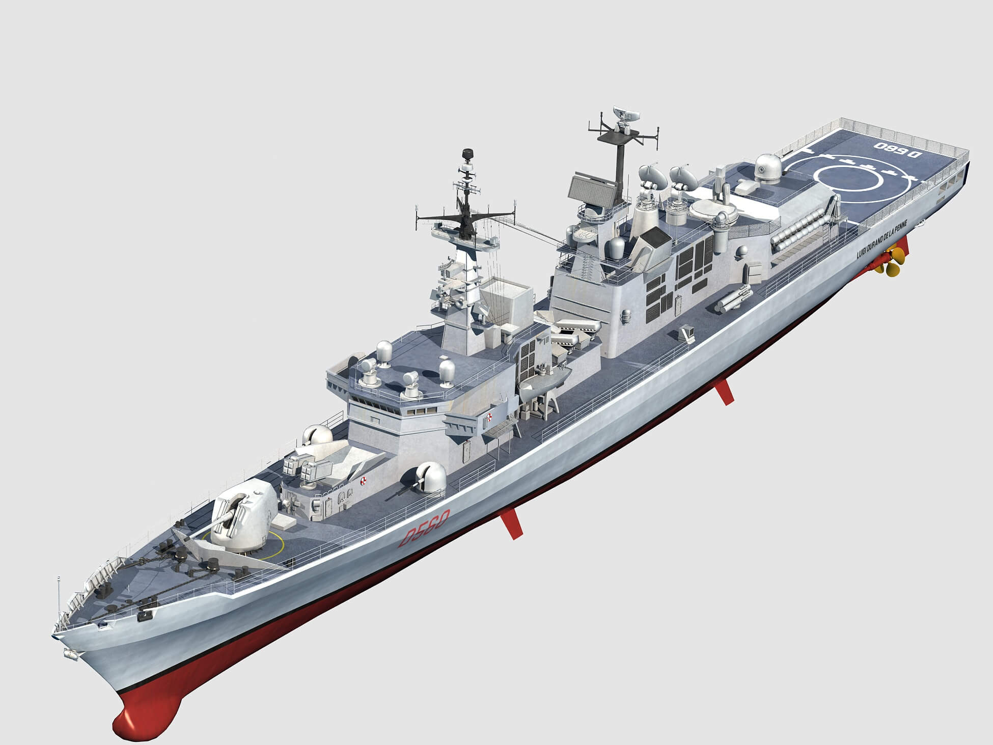 Durand DE La Penne Class Destroyer - 3D Model by Mermodels