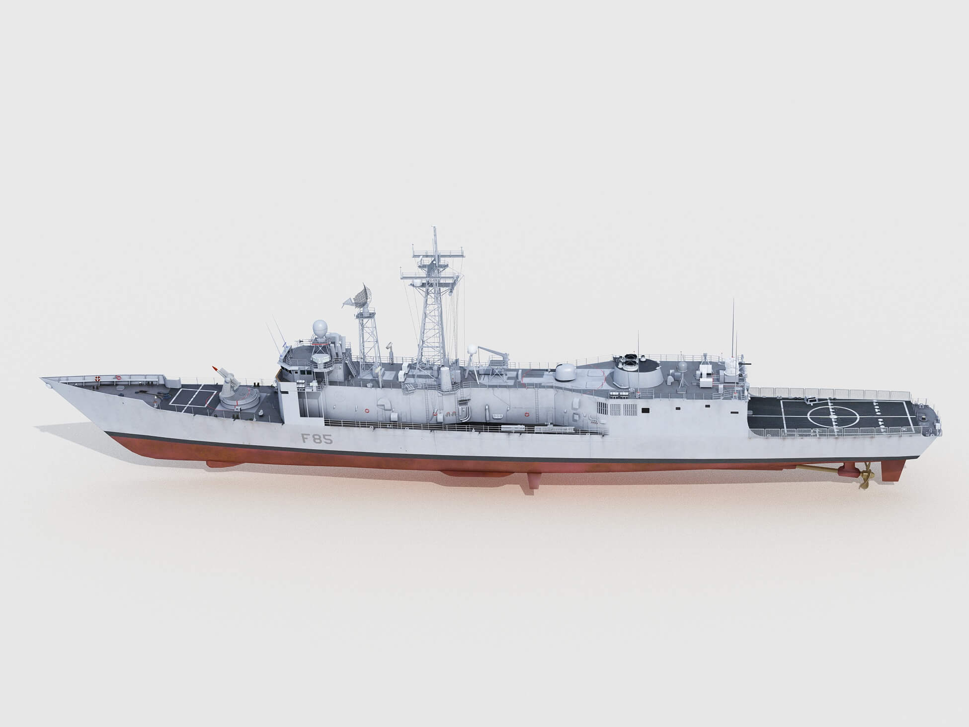 F-85 Navarra Santa Maria Class Frigate 3D Model by Mermodels