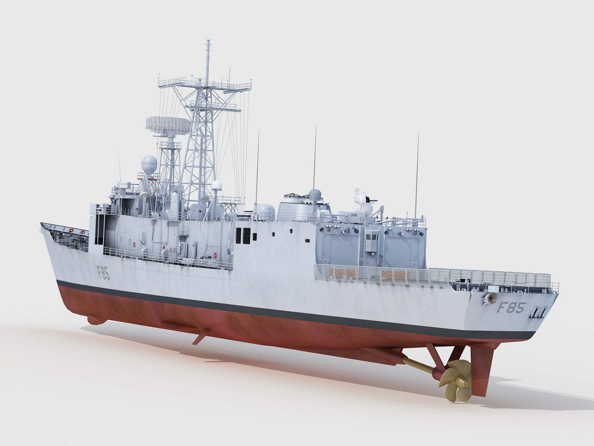 F-85 Navarra Santa Maria Class Frigate 3D Model by Mermodels