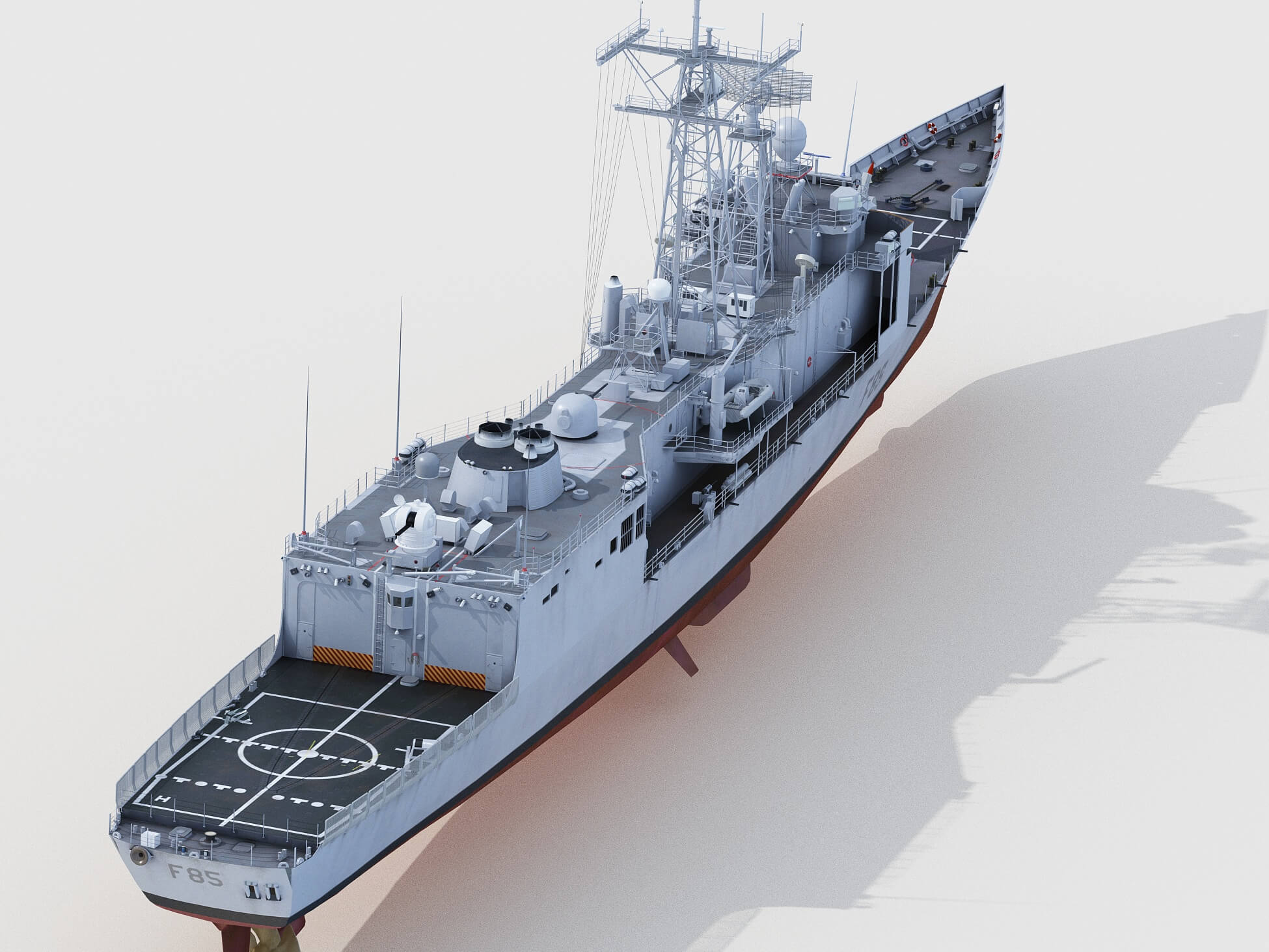 F-85 Navarra Santa Maria Class Frigate 3D Model by Mermodels