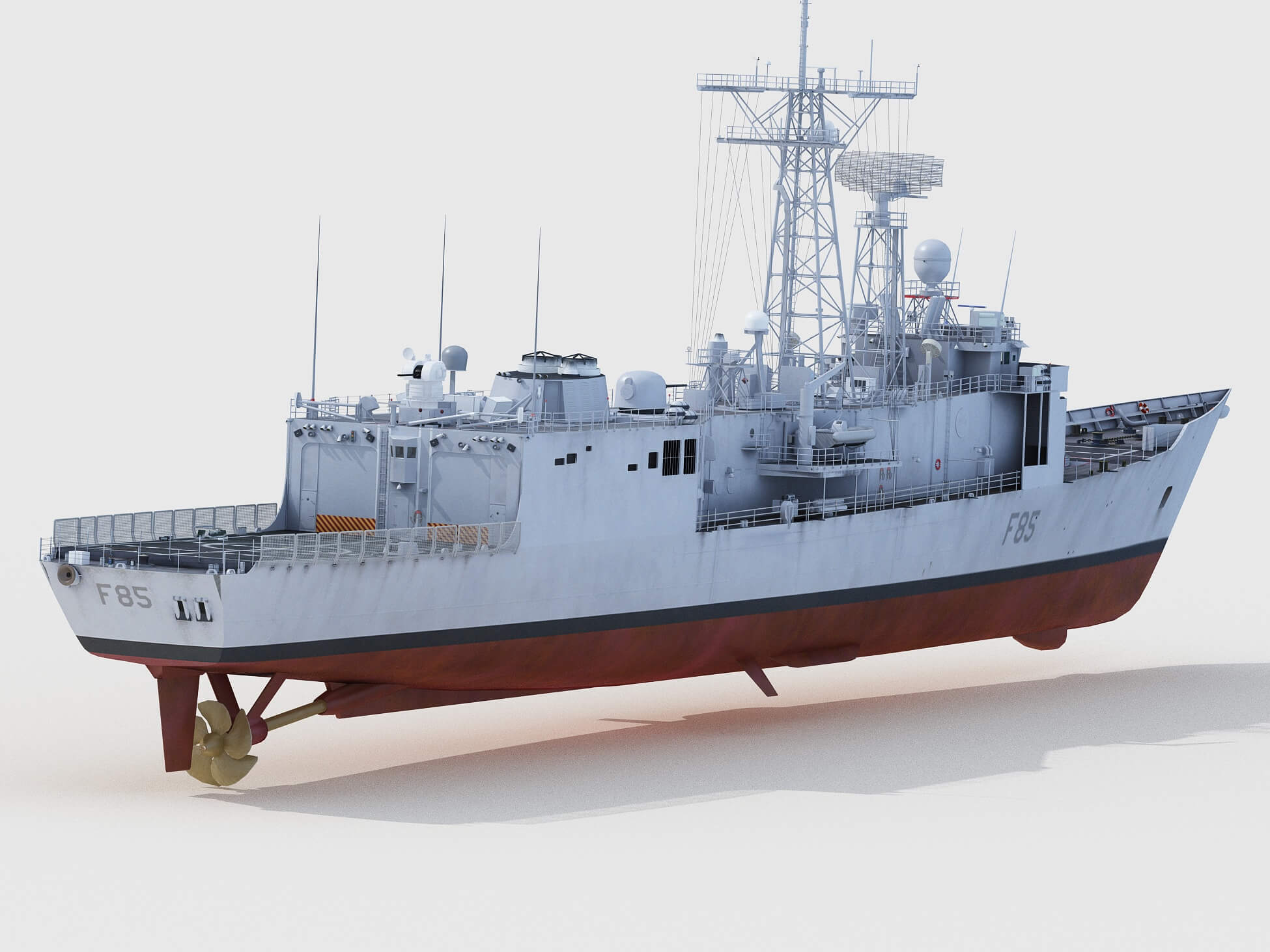 F-85 Navarra Santa Maria Class Frigate 3D Model by Mermodels