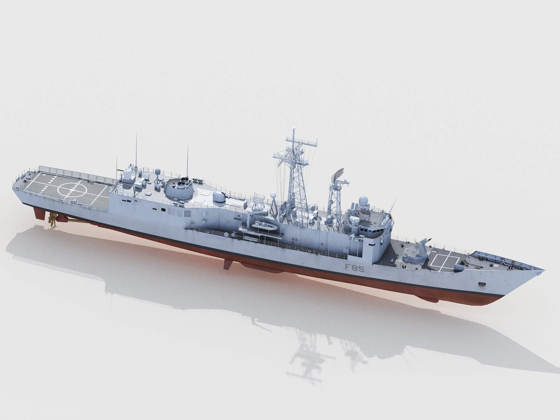 F-85 Navarra Santa Maria Class Frigate 3D Model by Mermodels