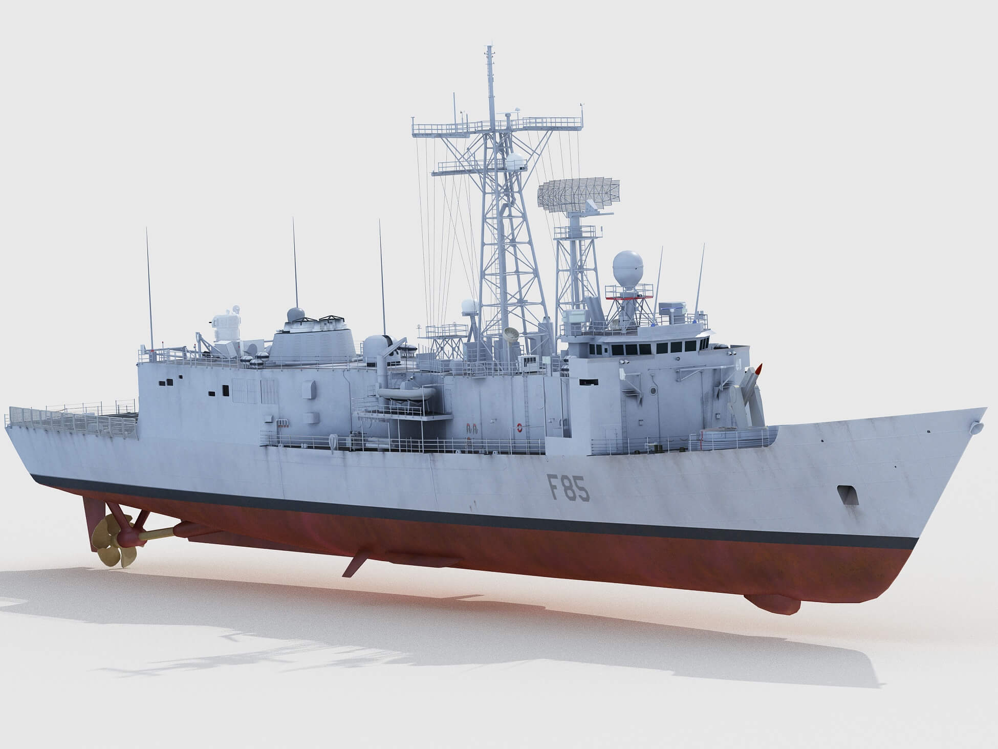 F-85 Navarra Santa Maria Class Frigate 3D Model by Mermodels