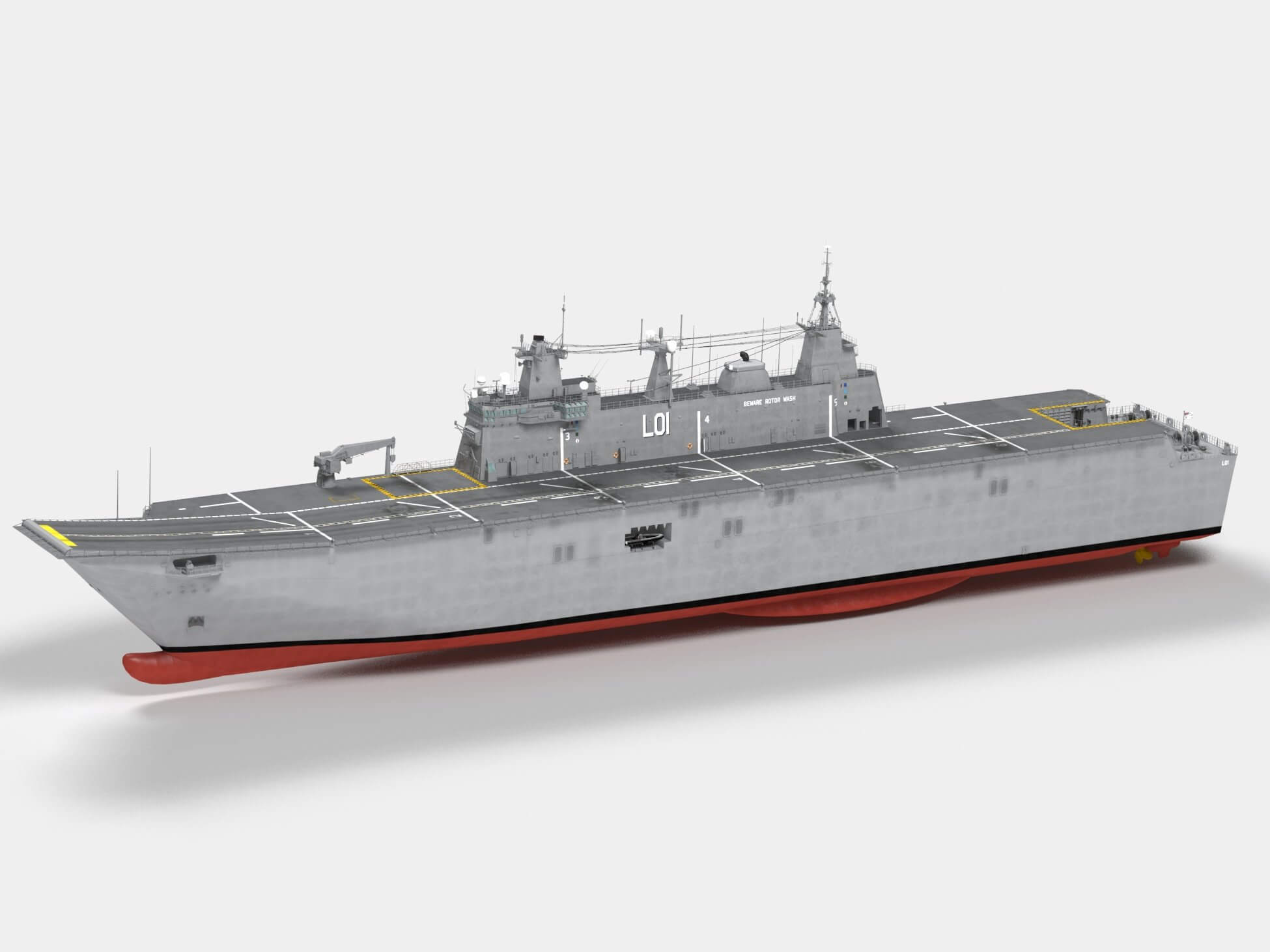 HMAS Adelaide Canberra Class LHD - 3D Model by Mermodels