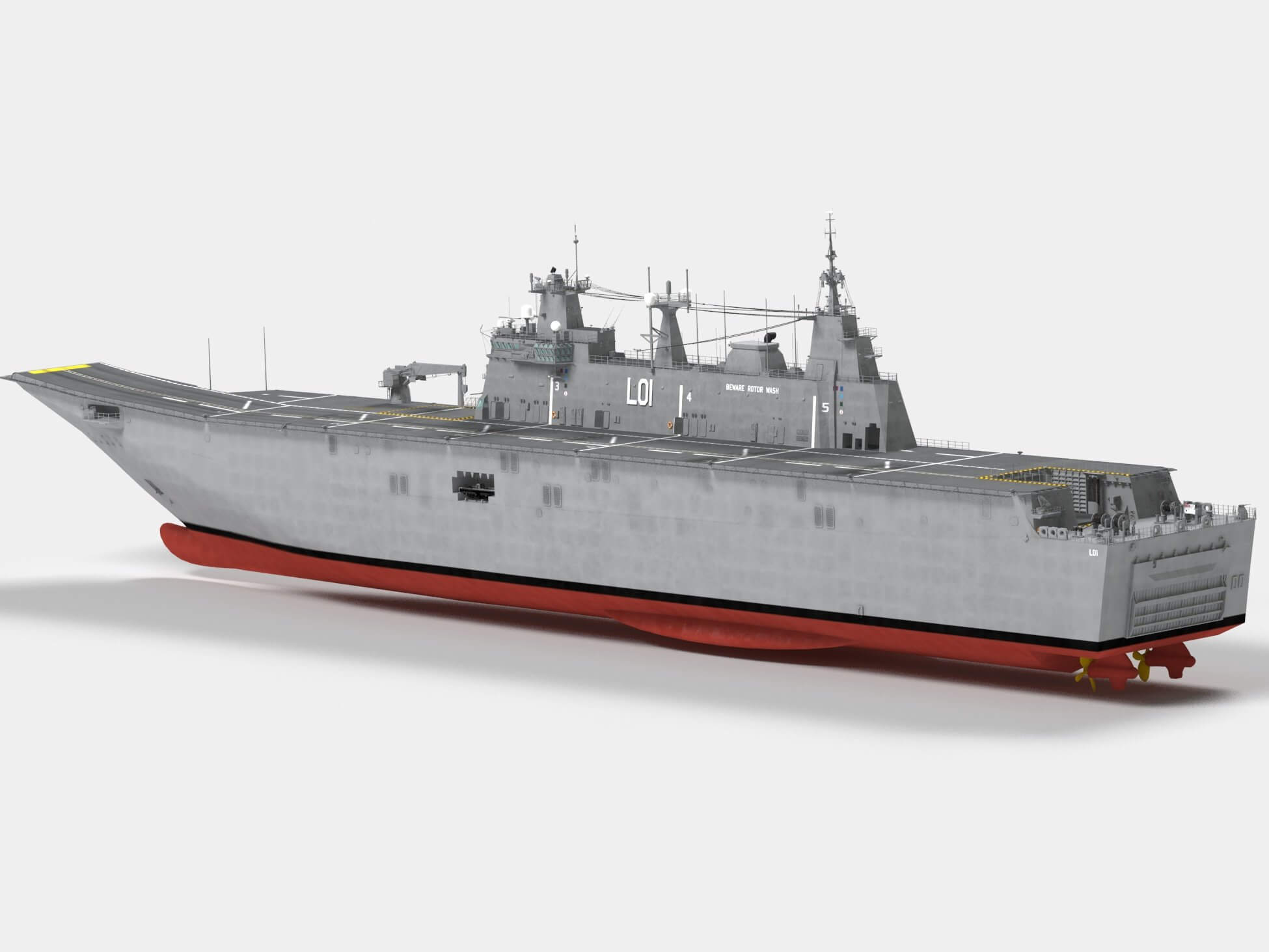HMAS Adelaide Canberra Class LHD - 3D Model by Mermodels